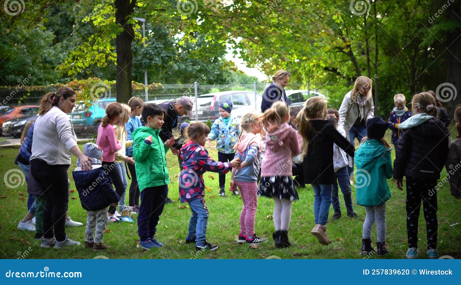 Group of Children Having Fun while Dancing during a Kindergarten Event ...