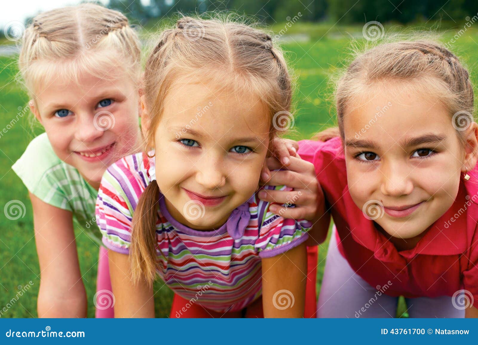 Group Children Having Good Summertime Stock Photo - Image of peer ...