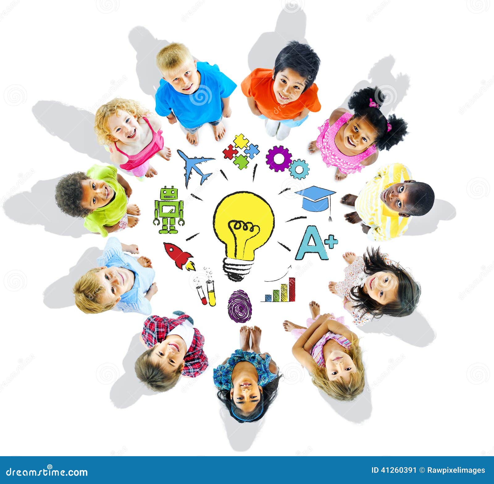 Group of Children and Inspiration Concept Stock Image - Image of kids ...