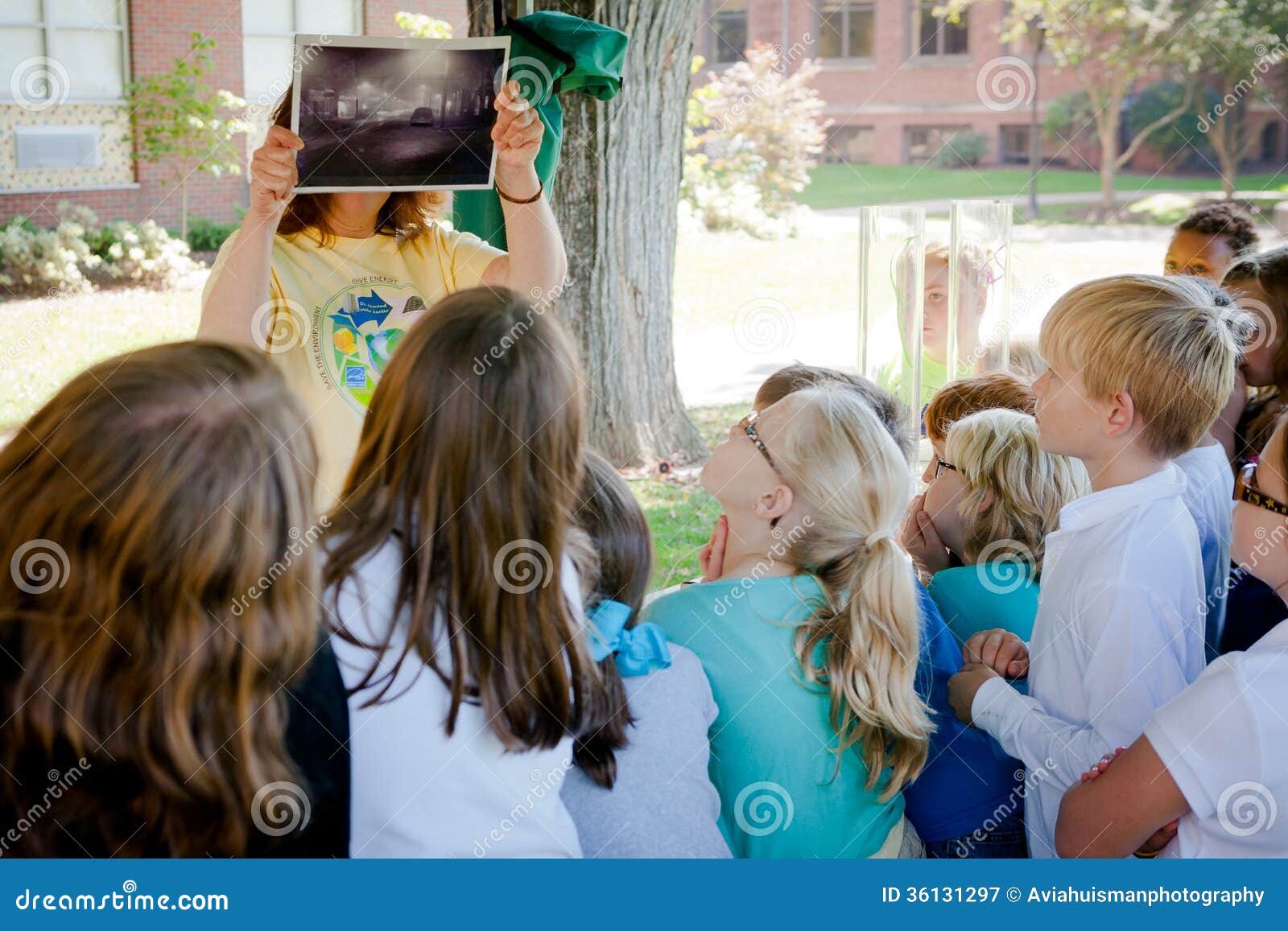 Group of Children Learning Outside Editorial Photography - Image of ...