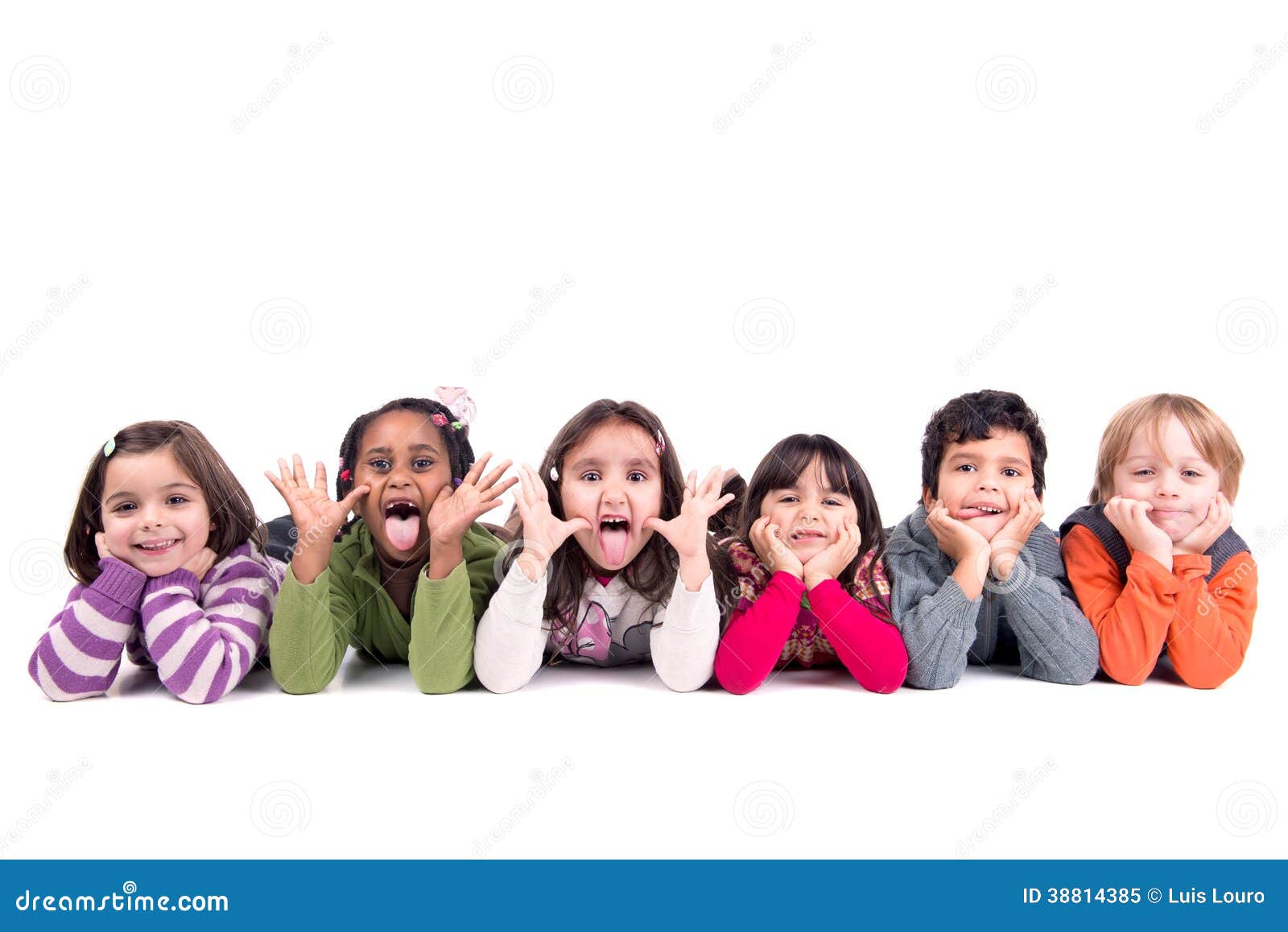 Group of Children Making Faces Stock Image - Image of group, cheerful ...