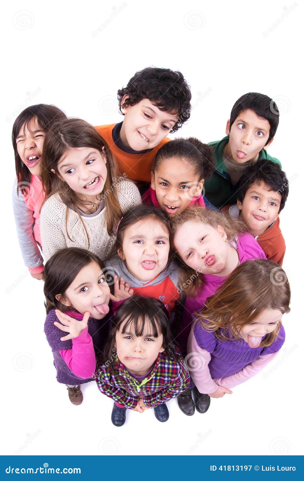 Group of Children Making Faces Stock Image - Image of children, small ...