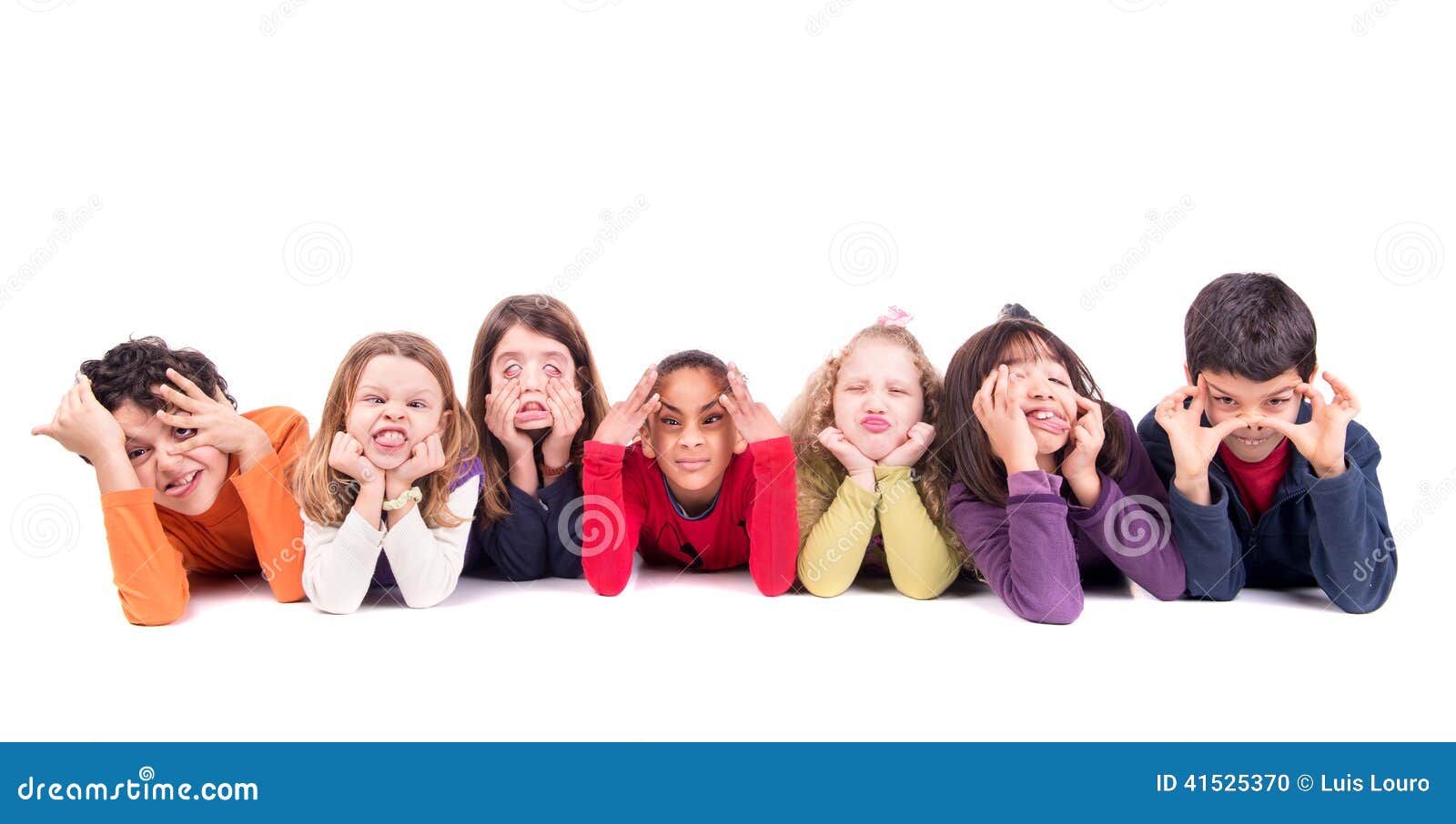 Group of Children Making Faces Stock Photo - Image of laughing, faces ...