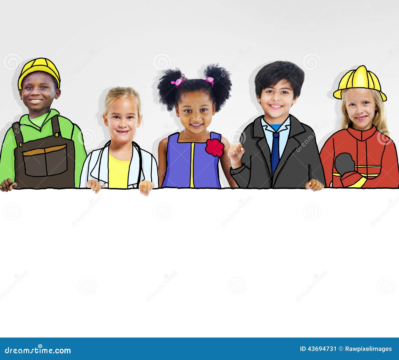 Group of Children with Professional Occupation Concepts Stock Image ...