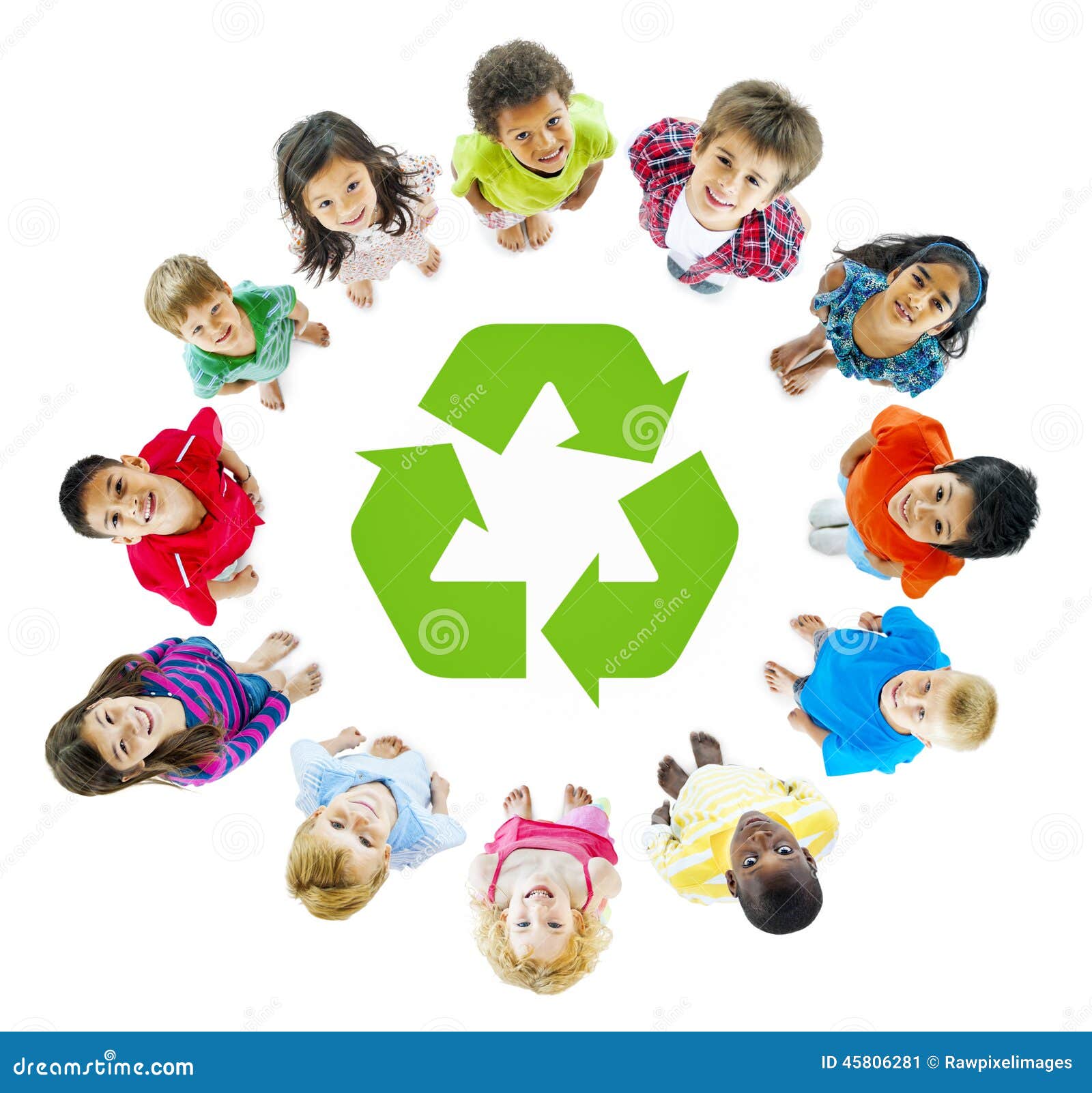 Recycling Symbols On Garbage Bins Compostables And Recyclables Stock ...