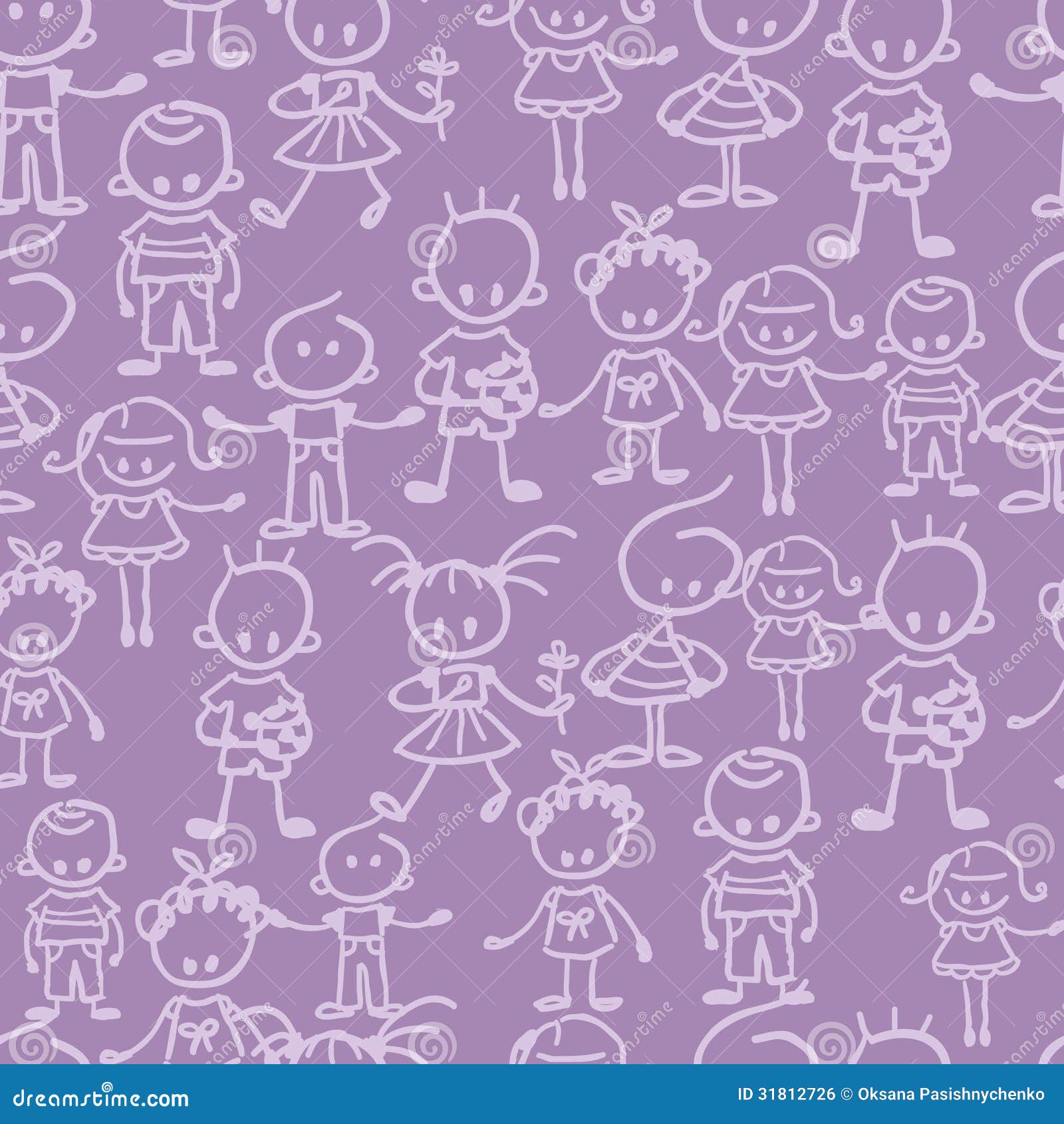 Group of Children Seamless Pattern Background Stock Vector ...