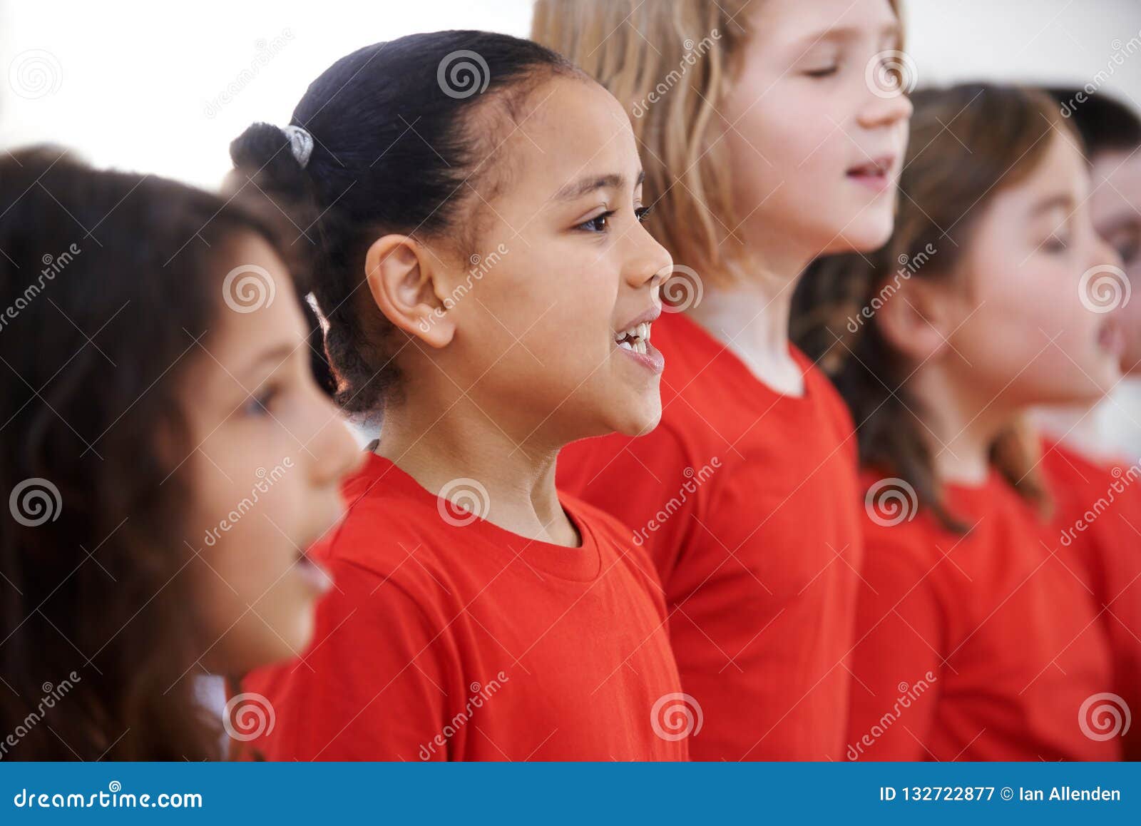 Group of Children Singing in Choir Together Stock Image - Image of ...