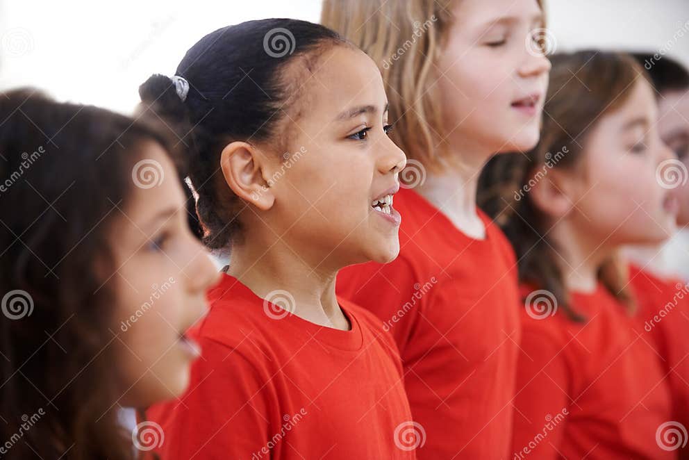 Group of Children Singing in Choir Together Stock Image - Image of ...
