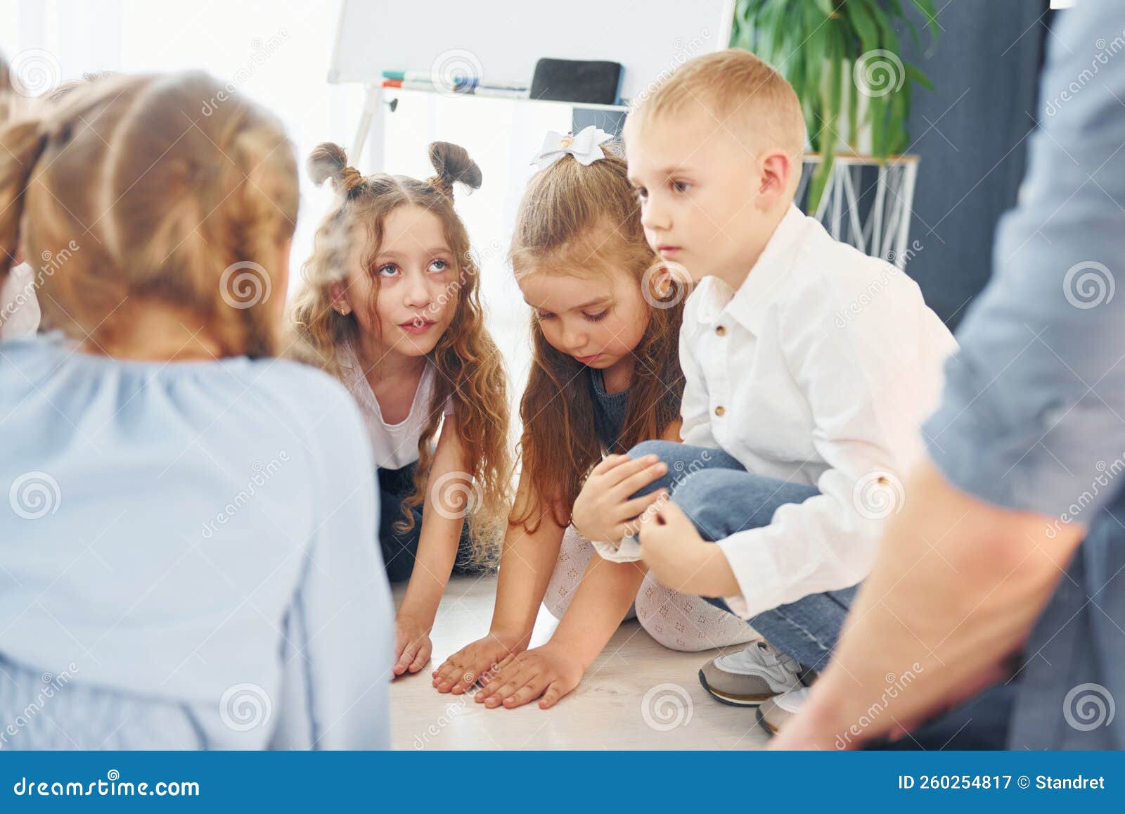Group of Children Students in Class at School with Teacher Stock Image ...