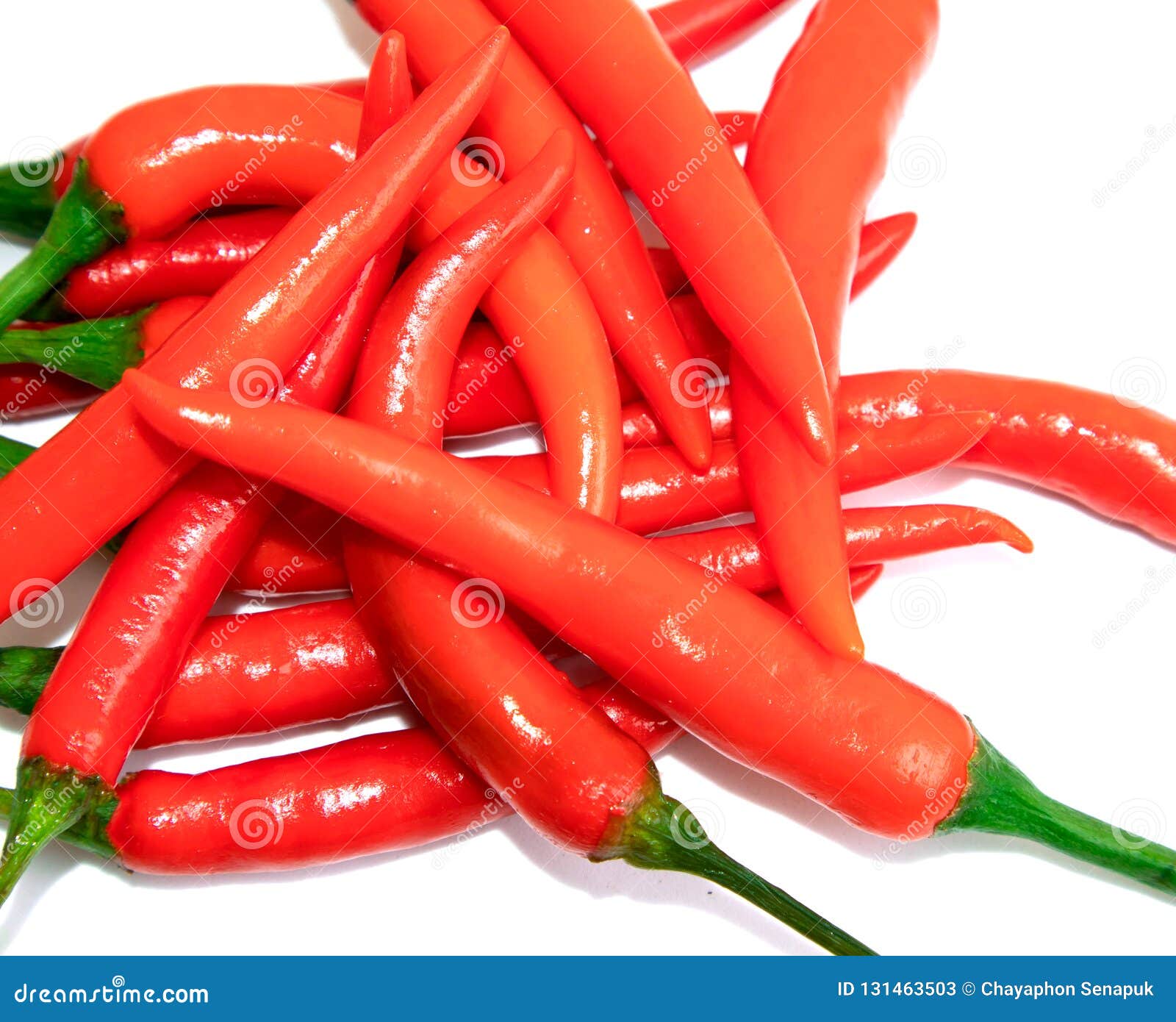 Red Chilli on White Background Stock Image - Image of closeup ...