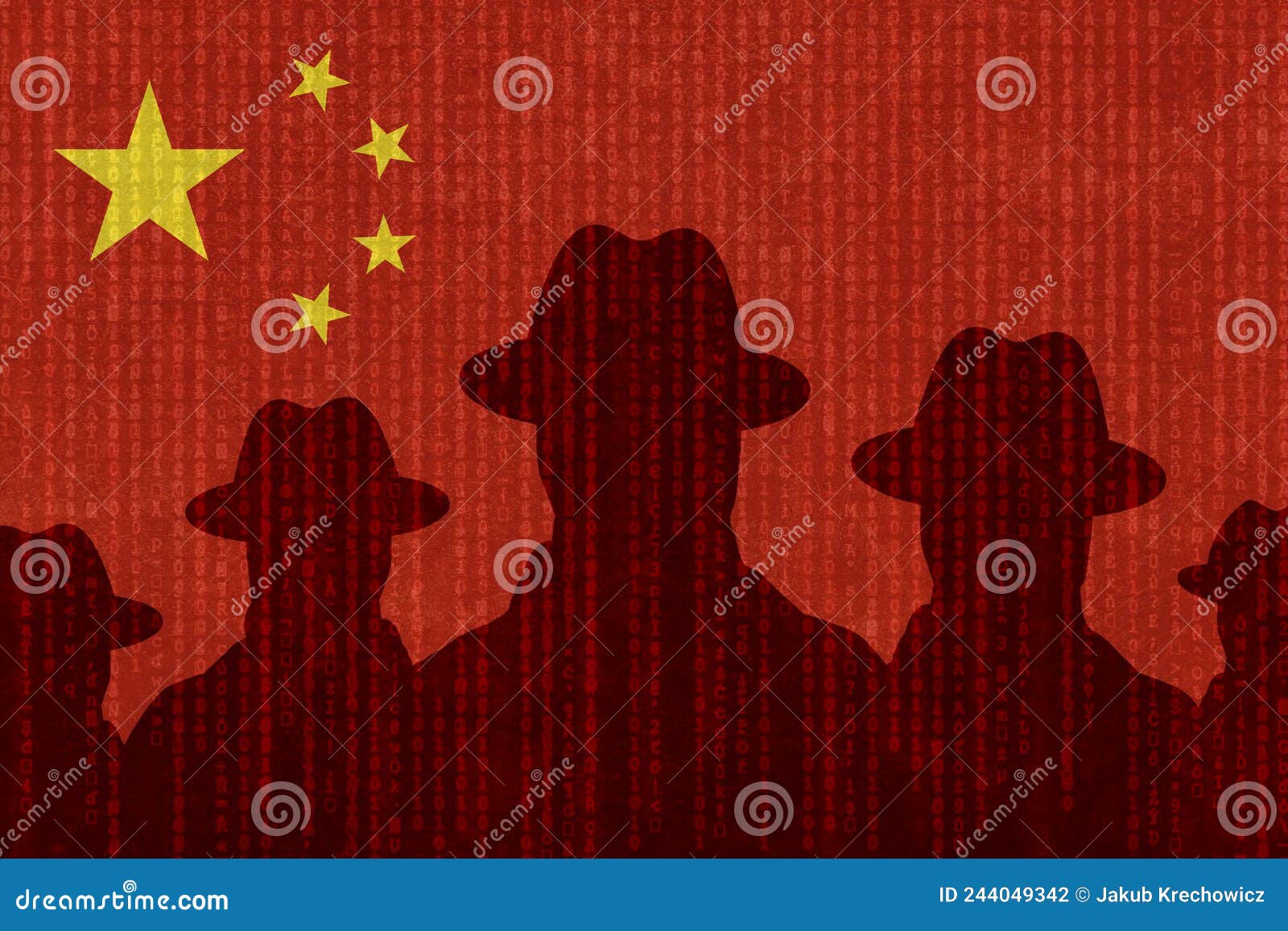 Group of Chinese Spies Graphic Illustration Stock Illustration ...