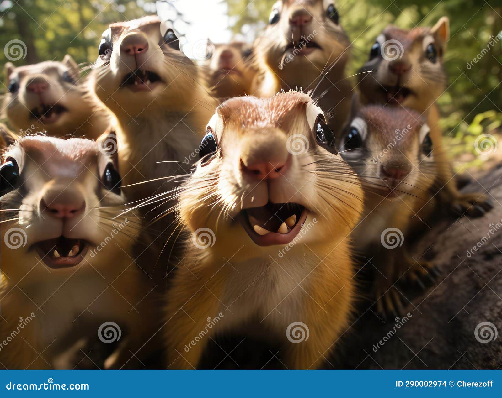 A group of chipmunks stock photo. Image of wild, collection - 290002974