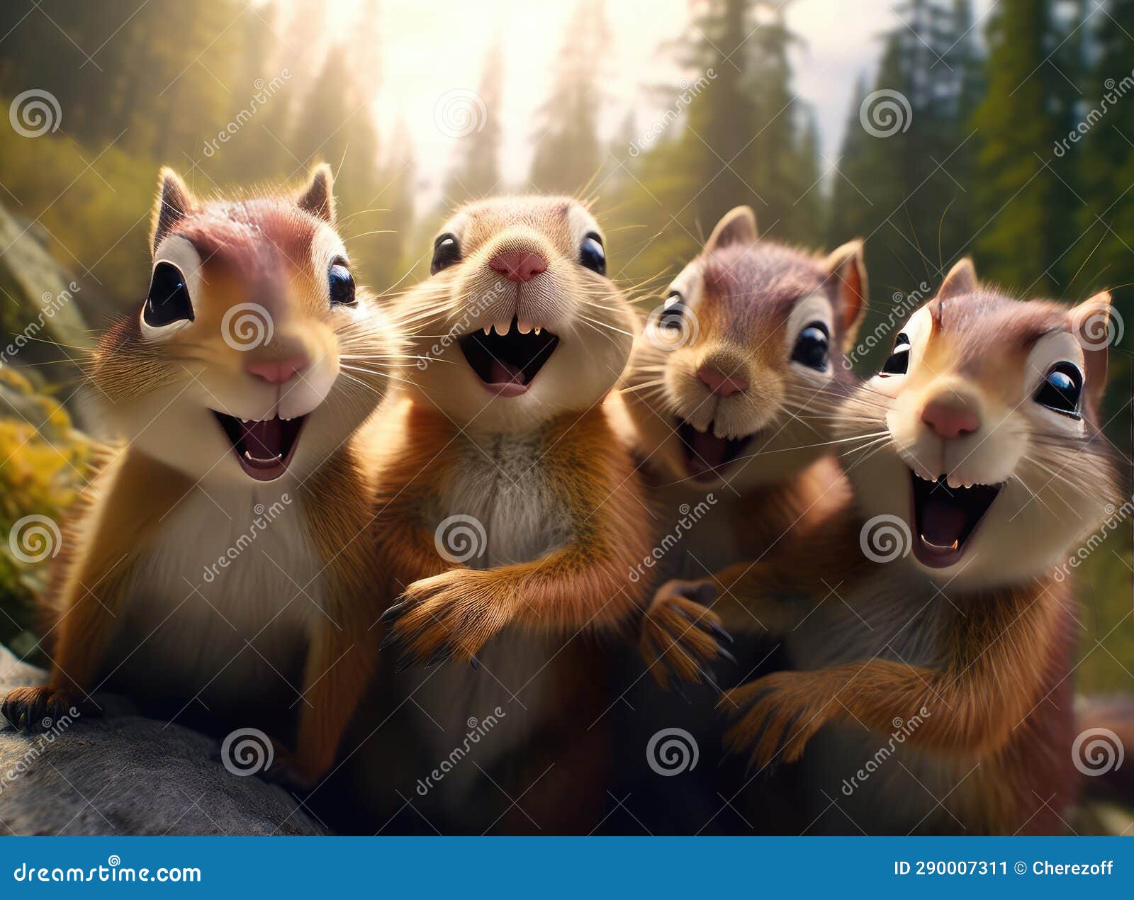 A group of chipmunks stock image. Image of nature, fauna - 290007311