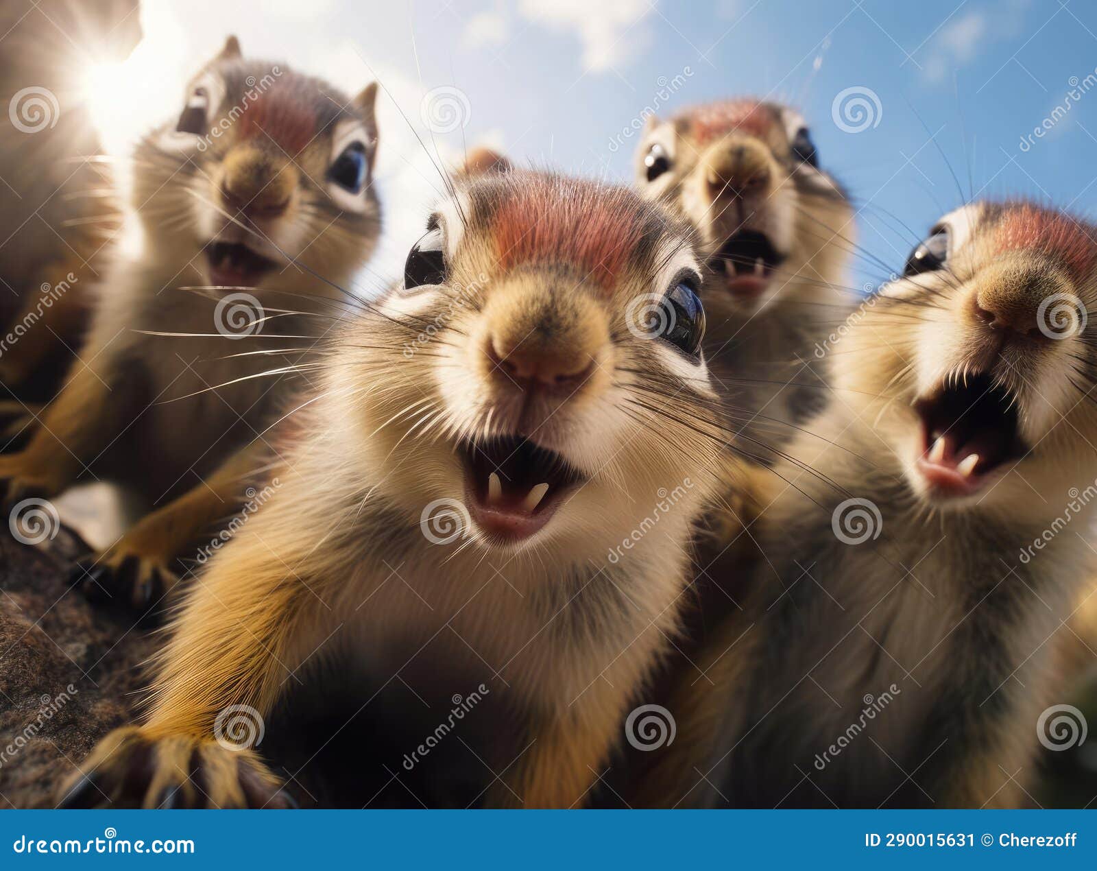 A group of chipmunks stock illustration. Illustration of animal - 290015631