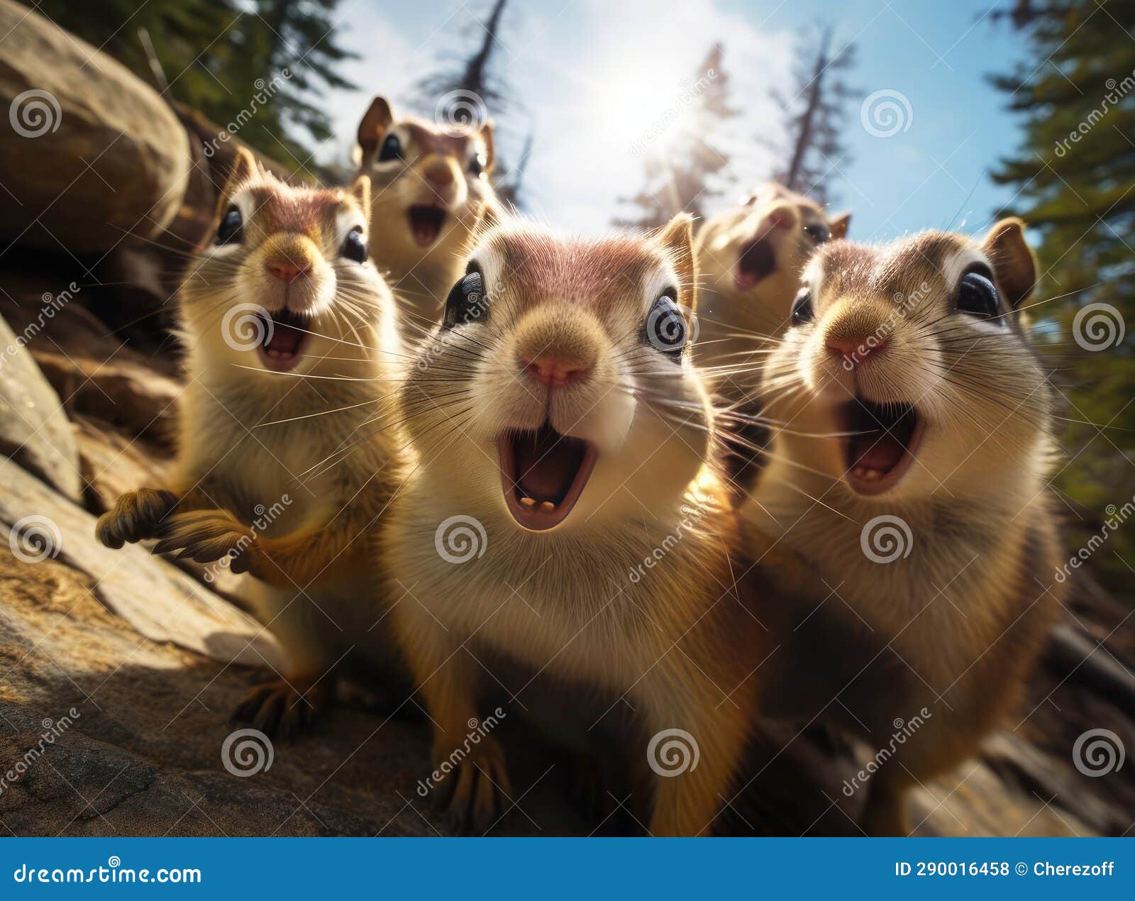 A group of chipmunks stock photo. Image of hedgehog - 290016458
