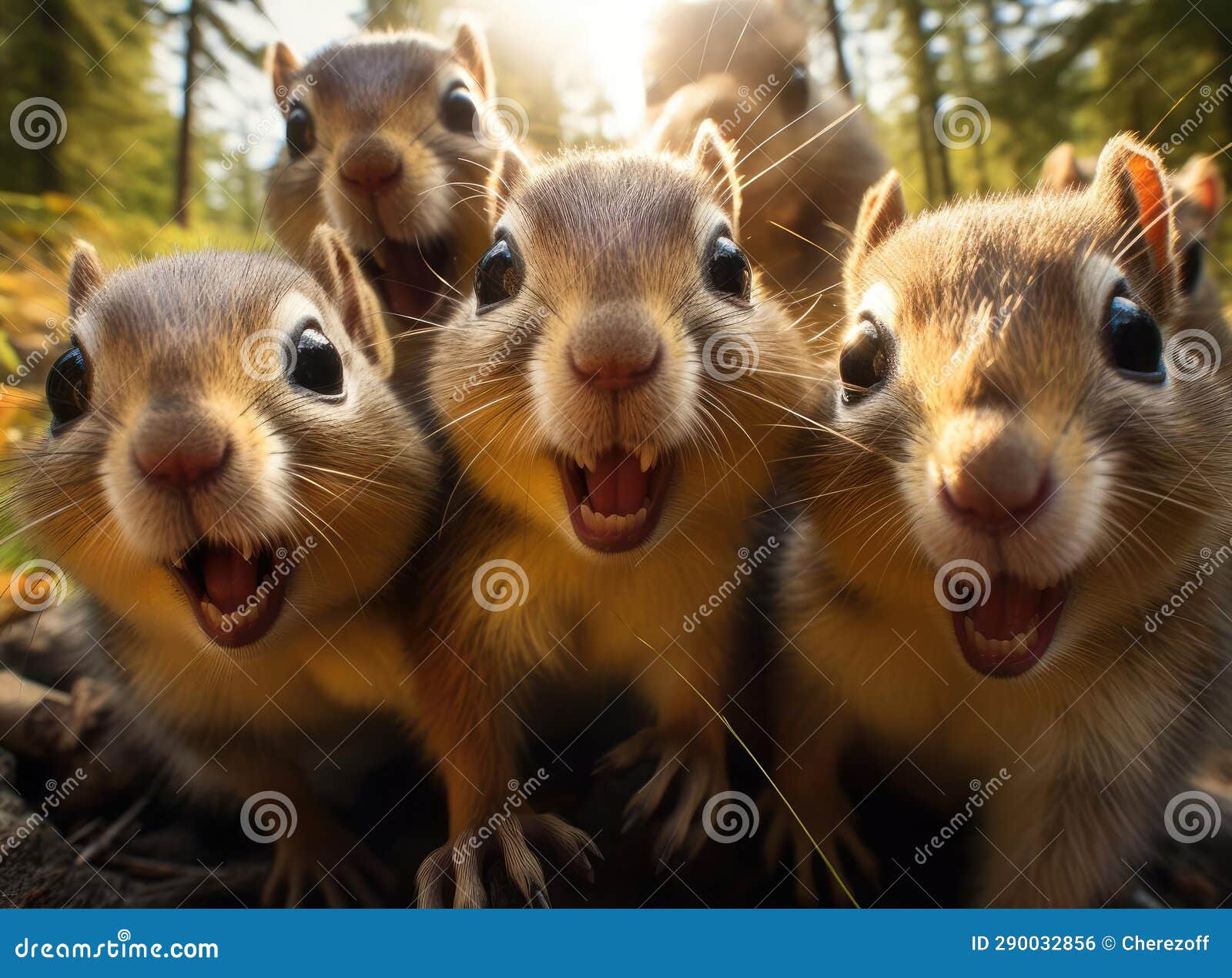 A group of chipmunks stock illustration. Illustration of bear - 290032856