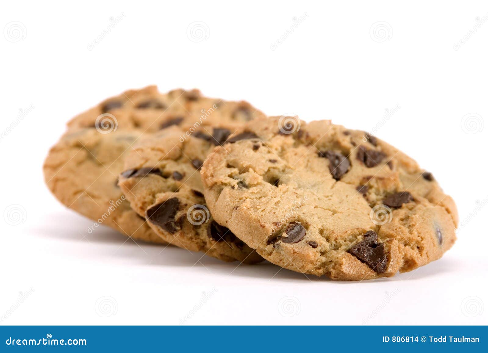 Group of Chocolate Chip Cookies Stock Photo - Image of sweet, treat: 806814