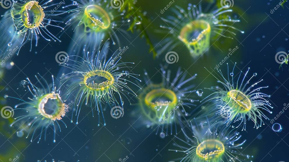 A Group of Ciliates Microscopic Organisms with Hairlike Structures ...