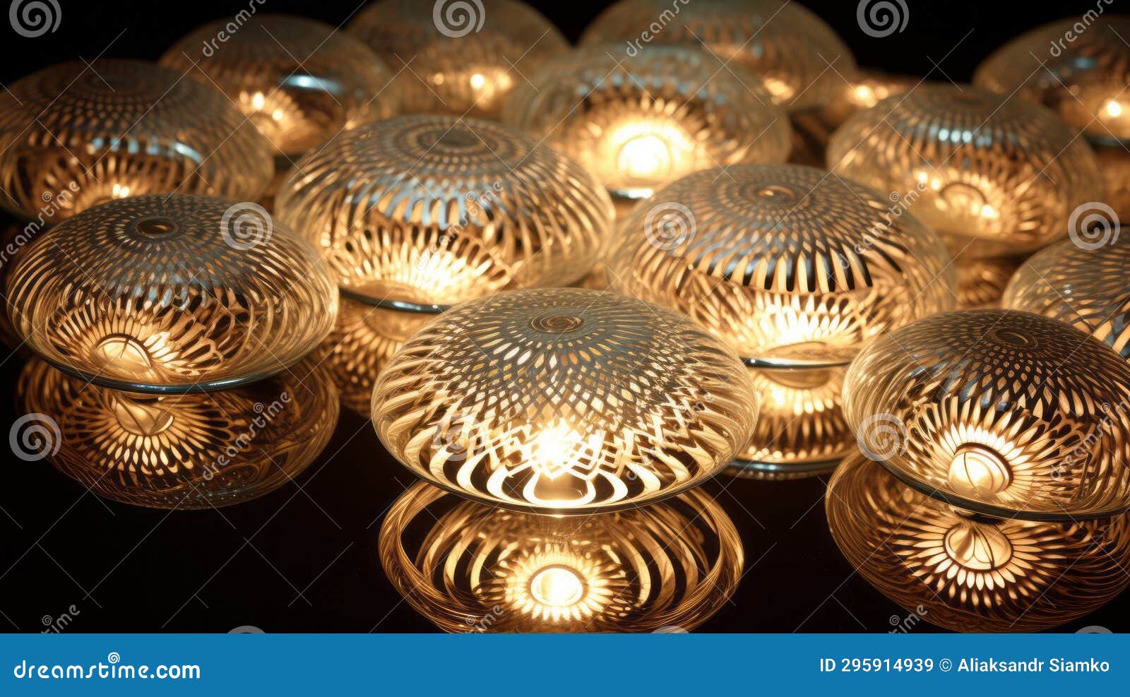 A Group of Circular Objects with a Pattern on Them Stock Image - Image ...
