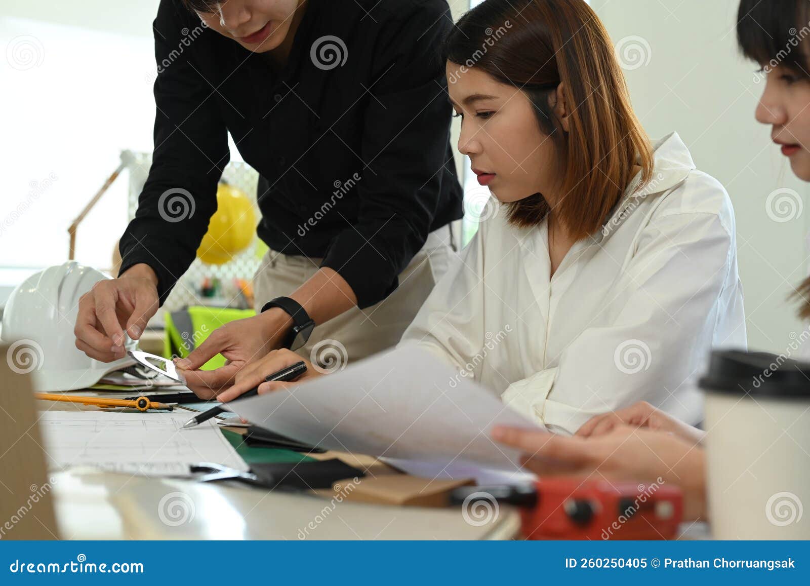 Group of Civil Engineer or Architects are Planning Development Details ...