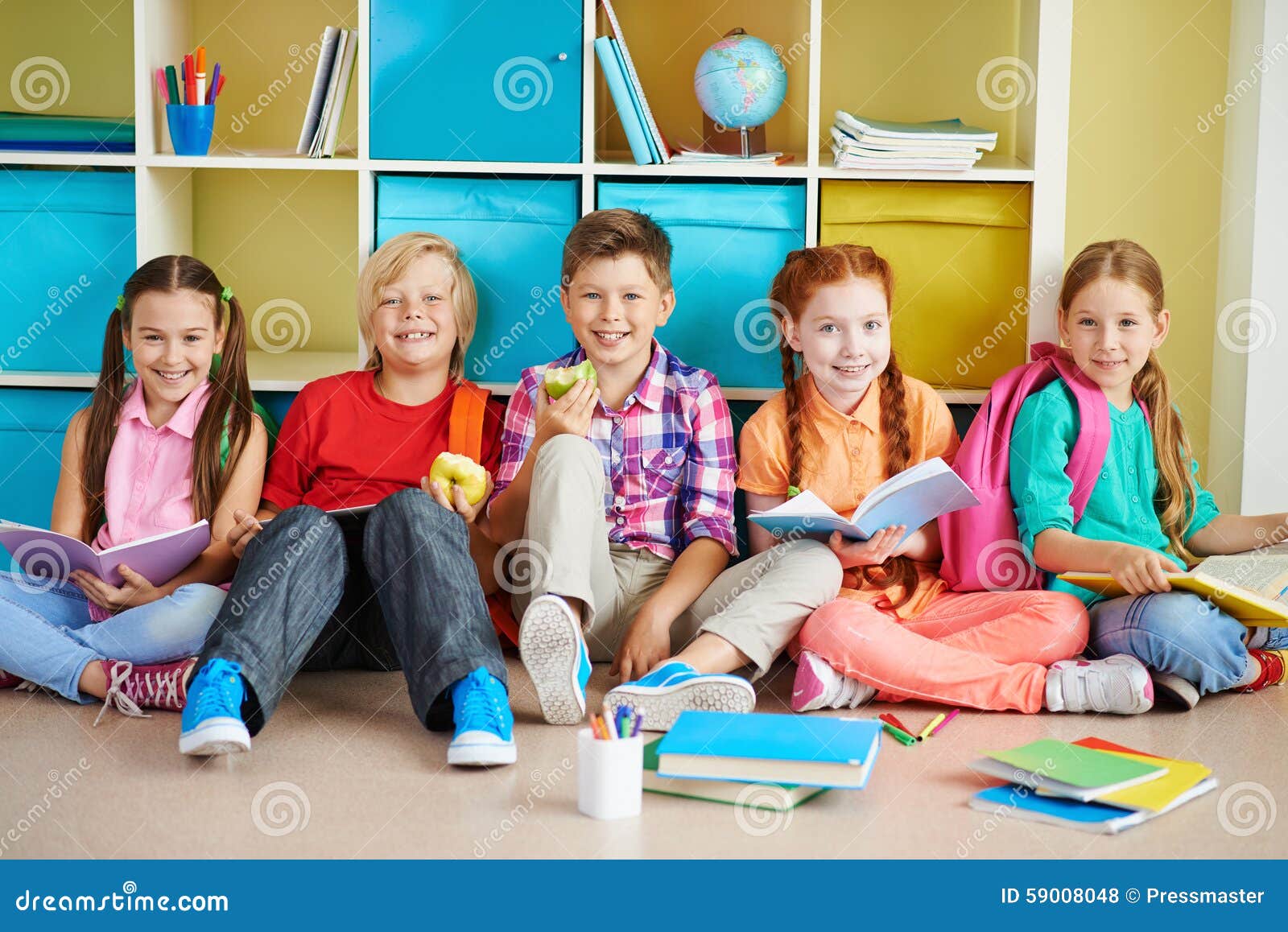 Group of classmates stock photo. Image of little, girl - 59008048