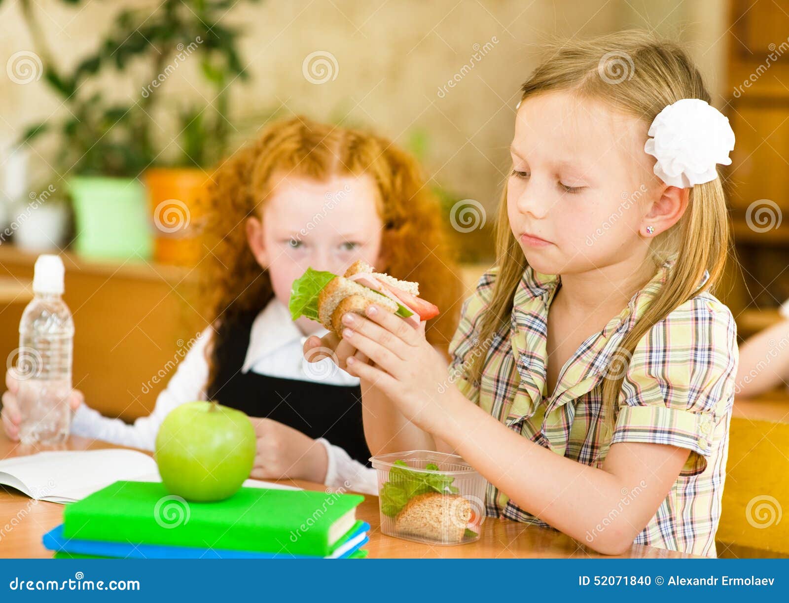 Group of Classmates Having Lunch during Break Stock Photo - Image of ...