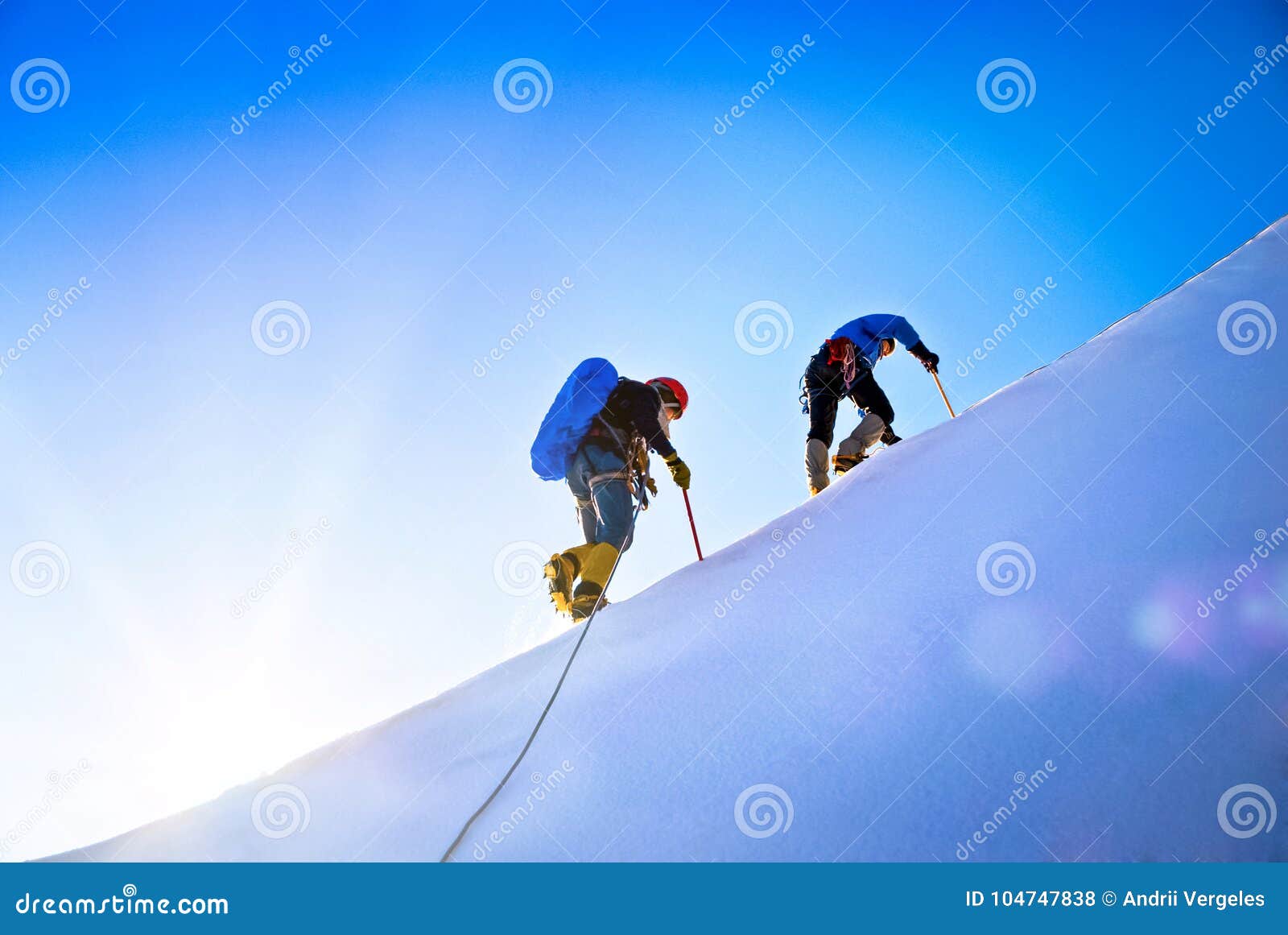 Group of Climbers Reaching the Summit. Editorial Stock Photo - Image of ...