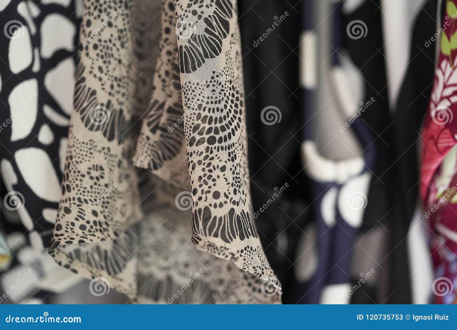 Group of Clothes in a Wardrobe Stock Image - Image of clothing, color ...