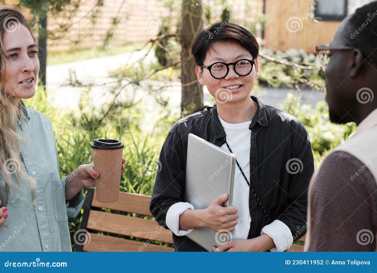 Group of Co-workers on Coffee Break Stock Photo - Image of multiethnic ...