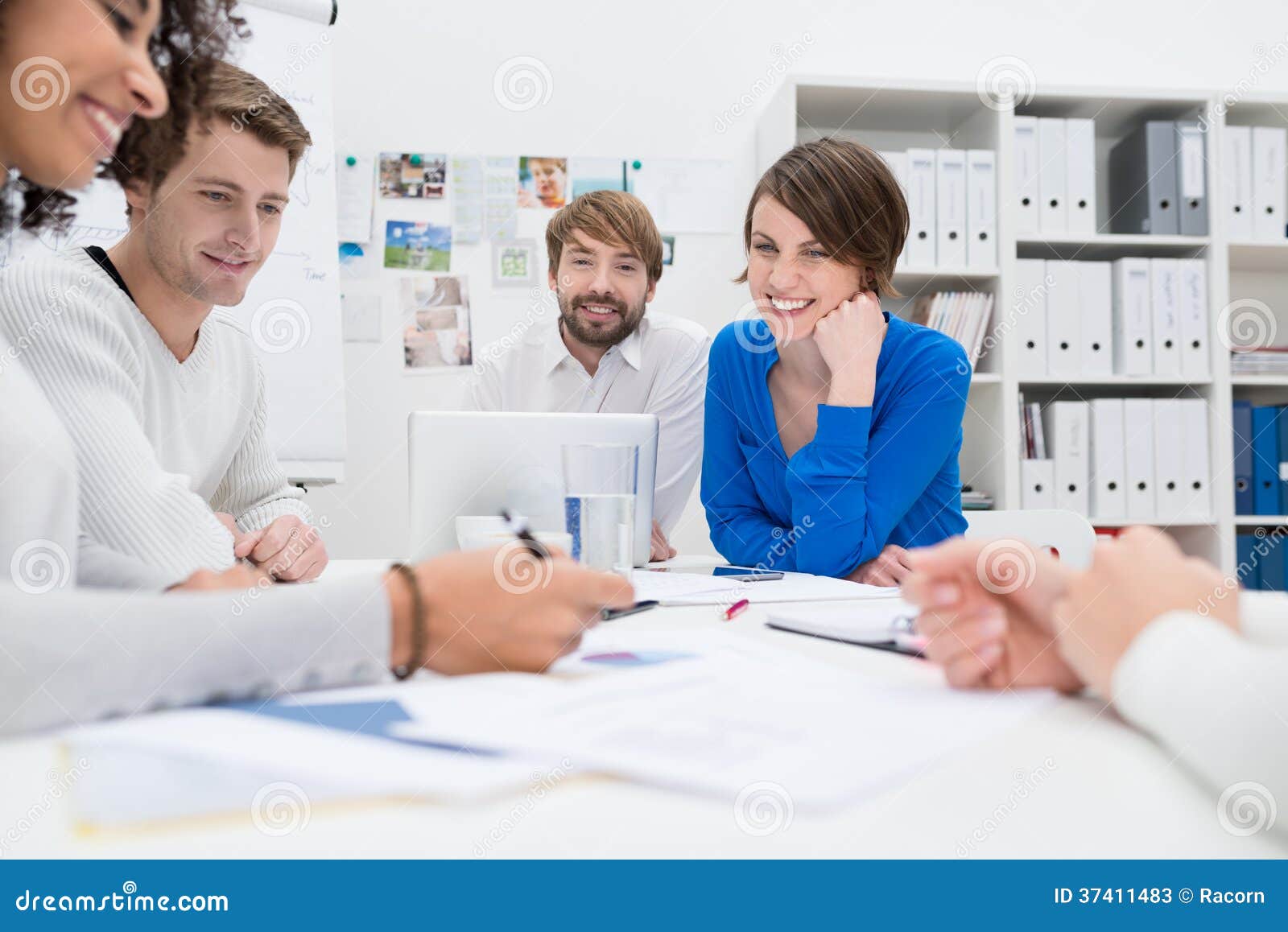 Group of Co-workers Having a Brainstorming Session Stock Image - Image ...