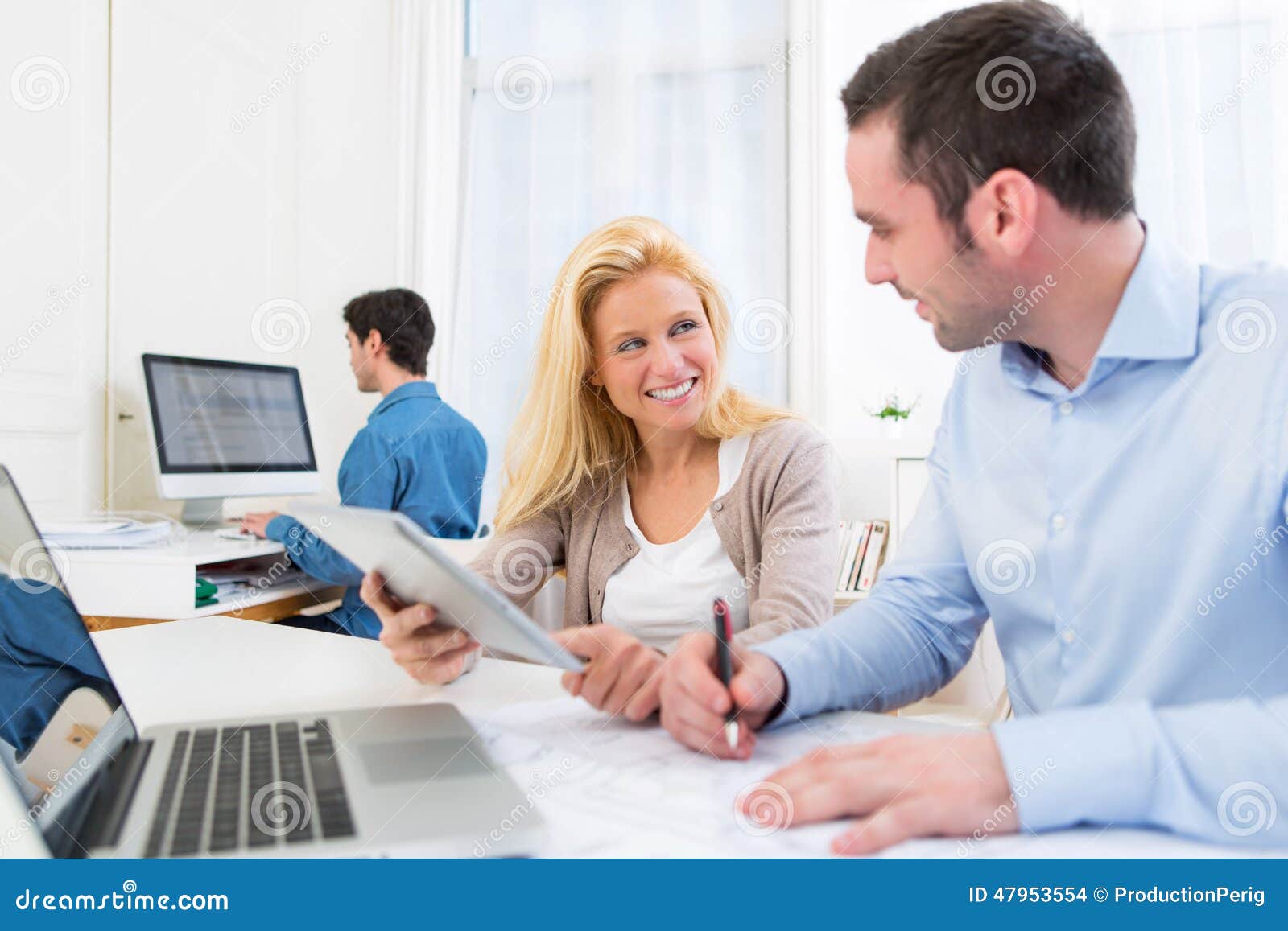Group of Co Workers at the Office Stock Photo - Image of office, team ...
