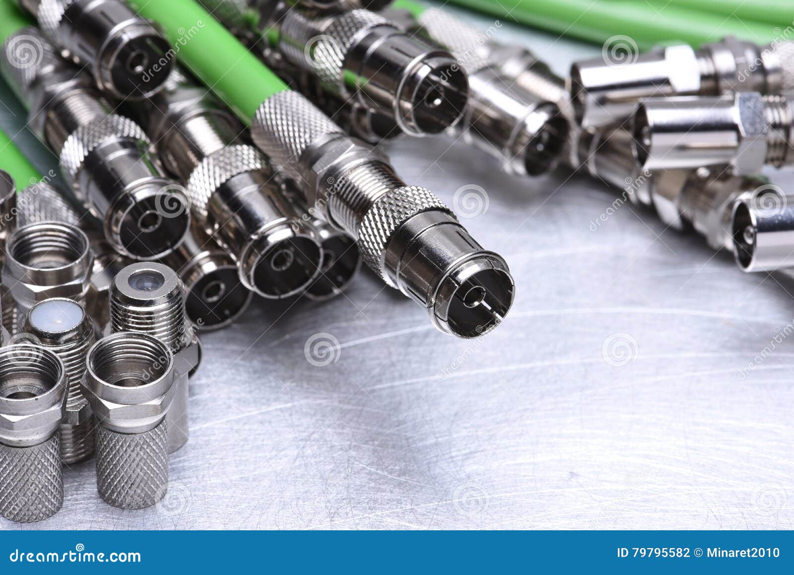 Group of Coaxial Tv Connectors Stock Photo - Image of internet, digital ...