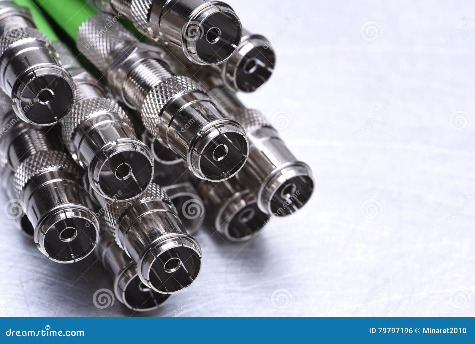 Group of Coaxial Tv Connectors Stock Photo - Image of medium, accessory ...