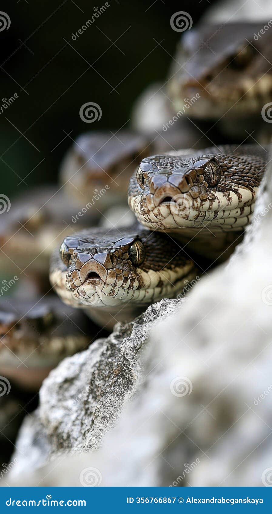 Group Of Snakes Slithering Through The Grass Background For Reptilian ...