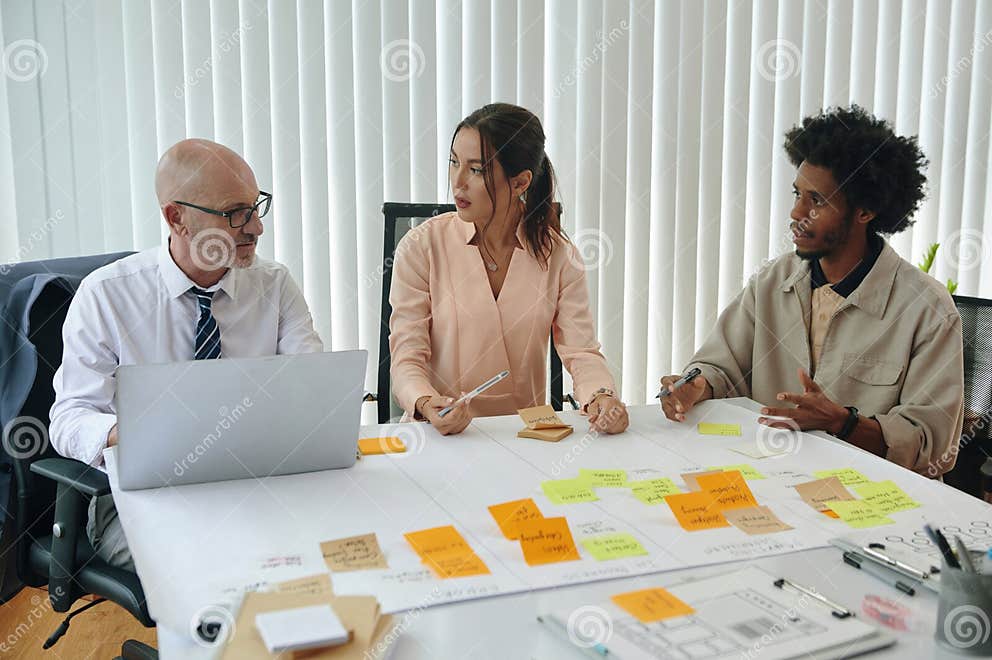 Colleagues Adding Tasks in Work Stock Photo - Image of coworker, task ...