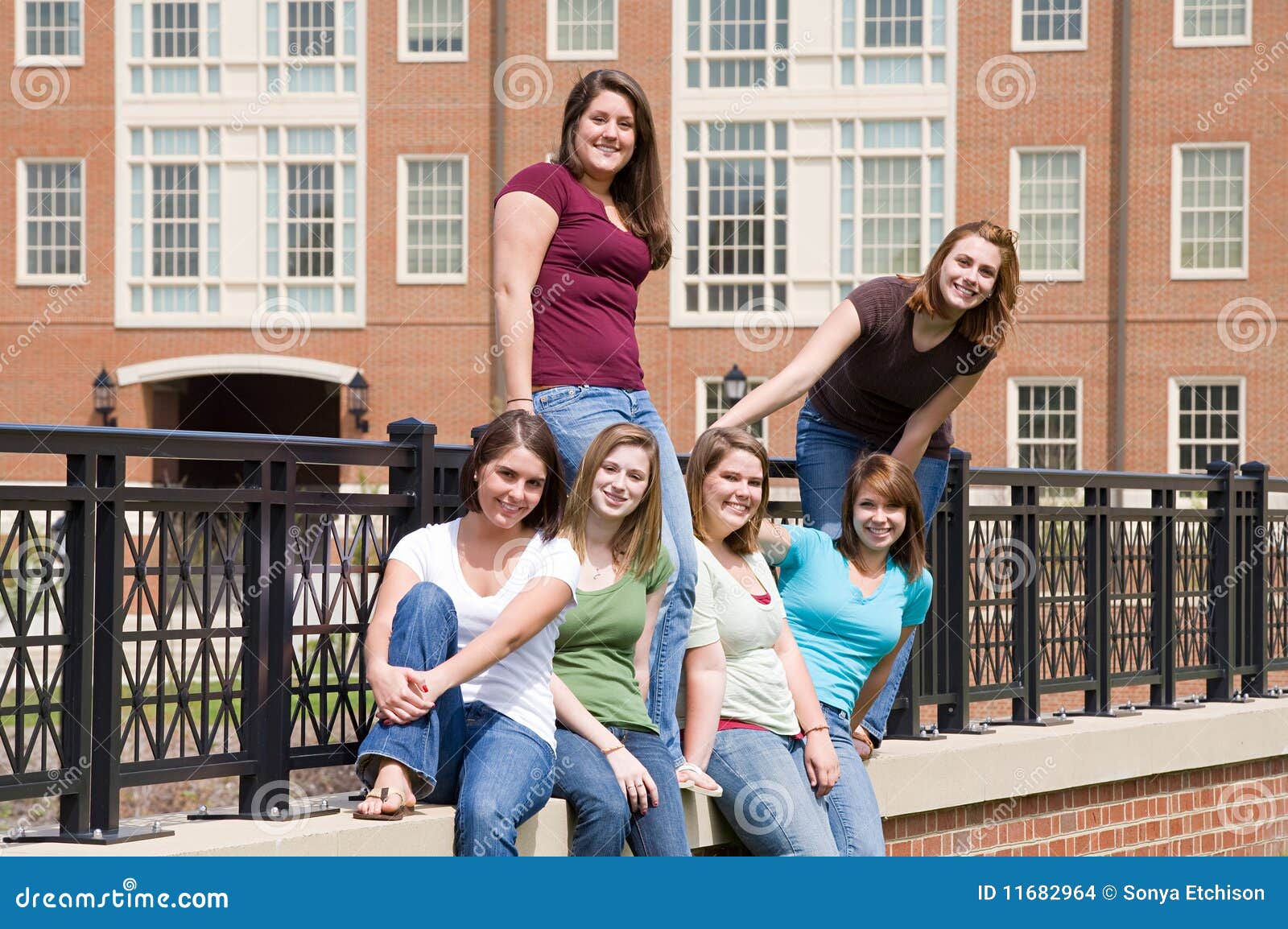 Group of college Girls stock photo. Image of college - 11682964