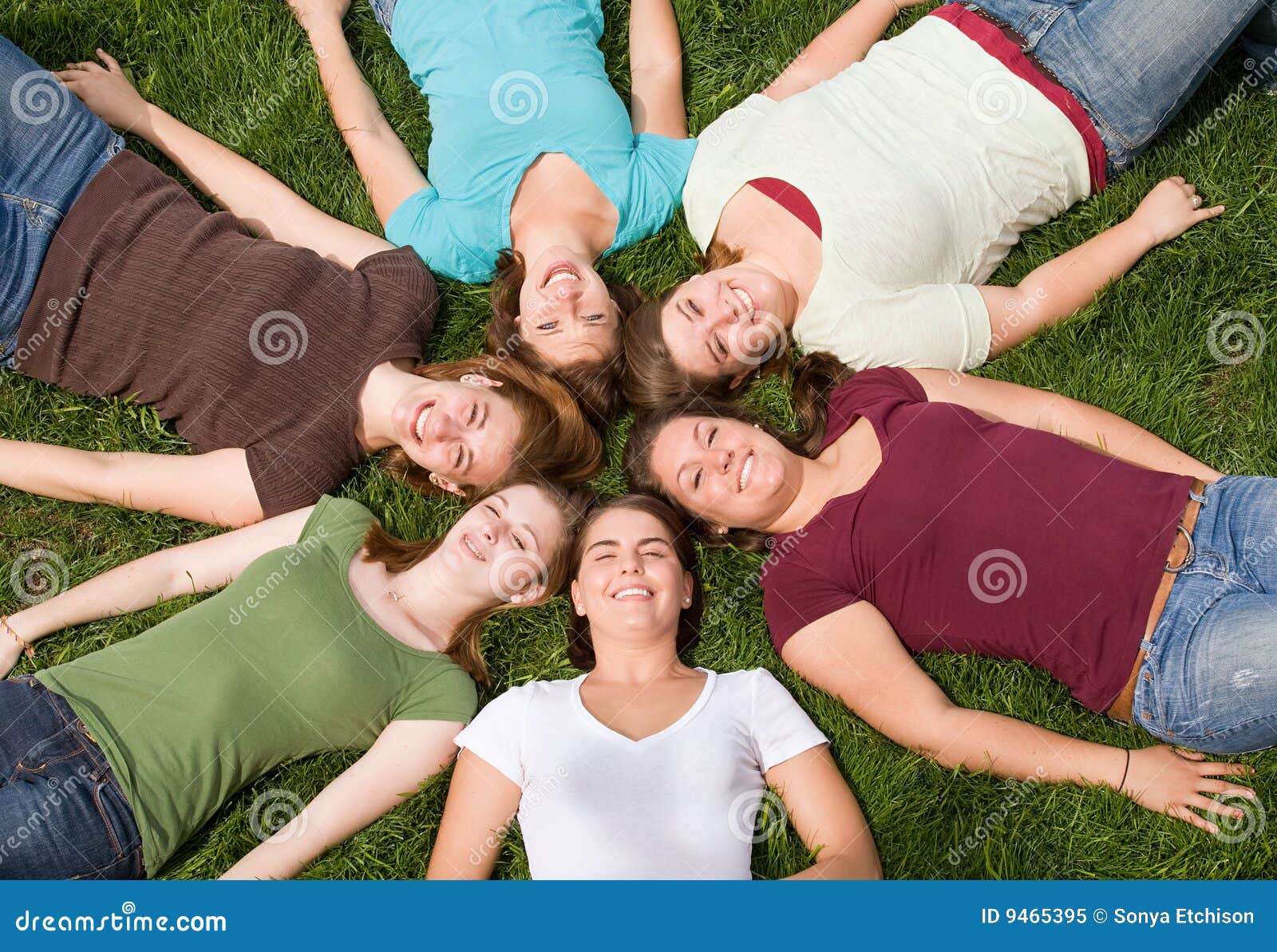 Group of College Girls stock image. Image of cute, casual - 9465395