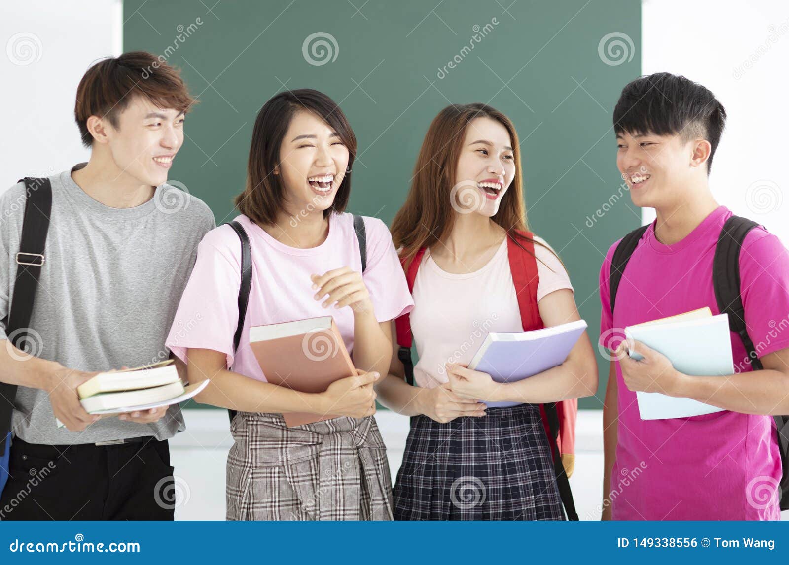 Group of College Student in a Classroom Stock Photo - Image of together ...