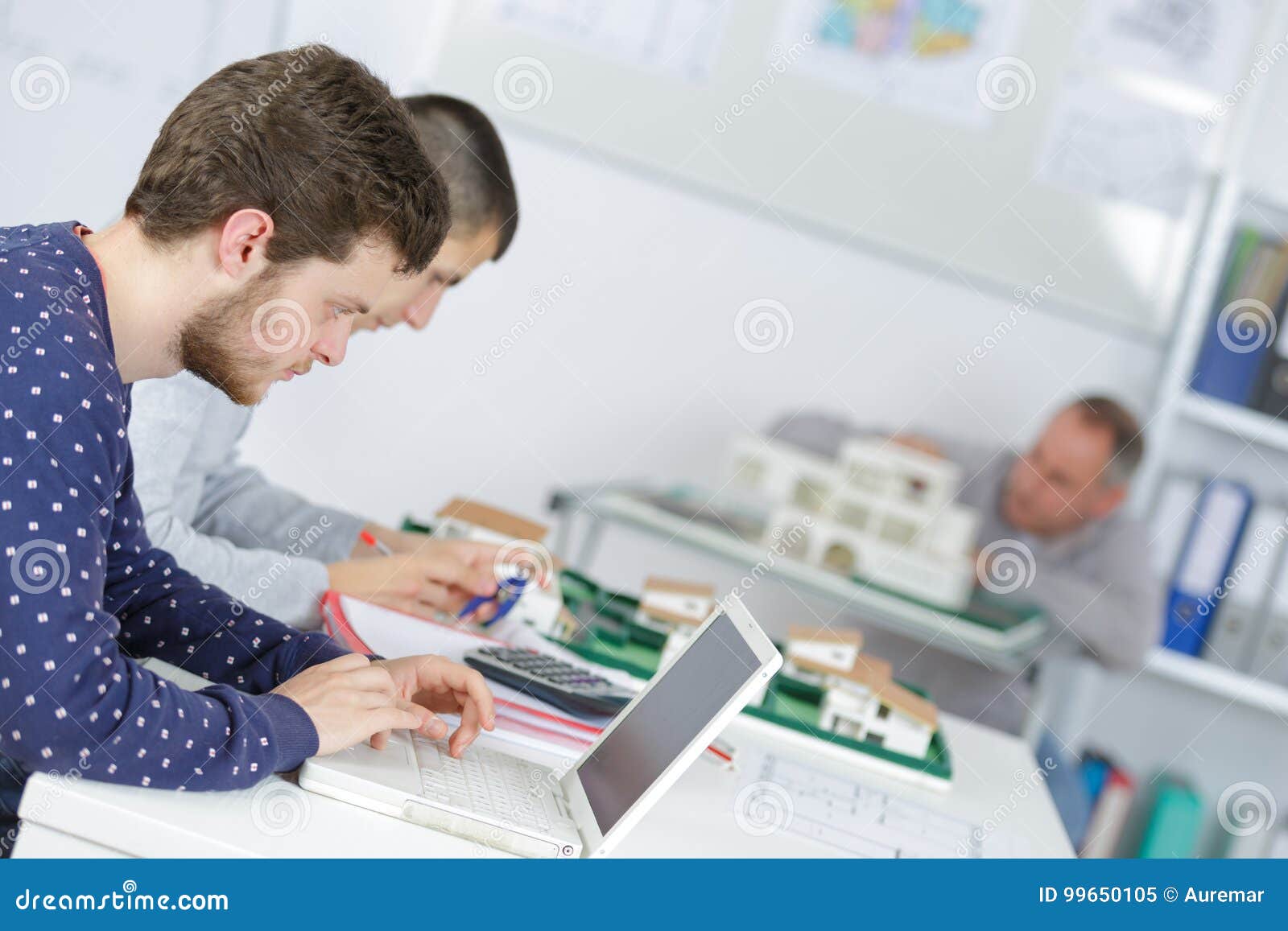 Group College Students Attending Computer Class Stock Image - Image of ...