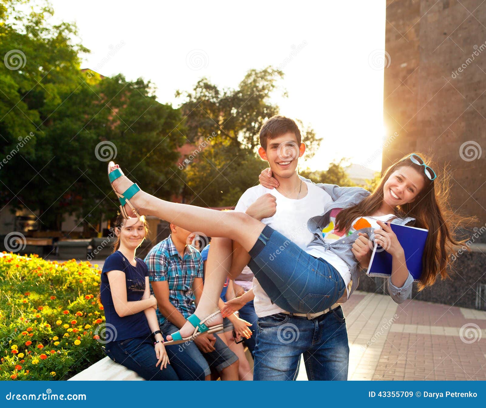 Group of College Students during a Brake between Classes Stock Image ...