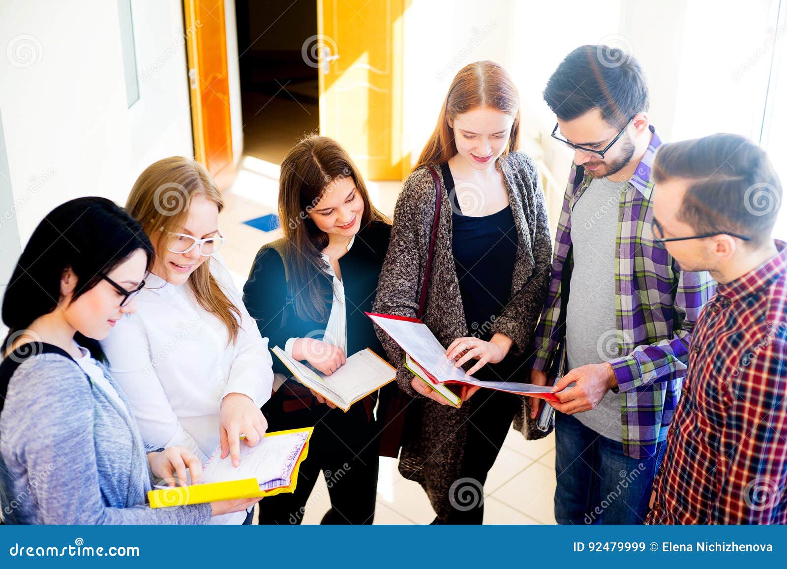 Group of college students stock image. Image of male - 92479999