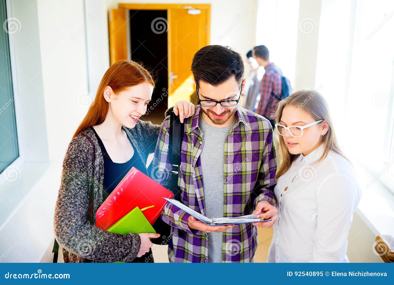 Group of college students stock image. Image of classroom - 92540895
