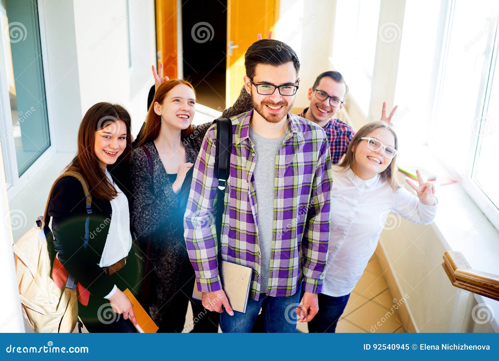 Group of college students stock image. Image of study - 92540945