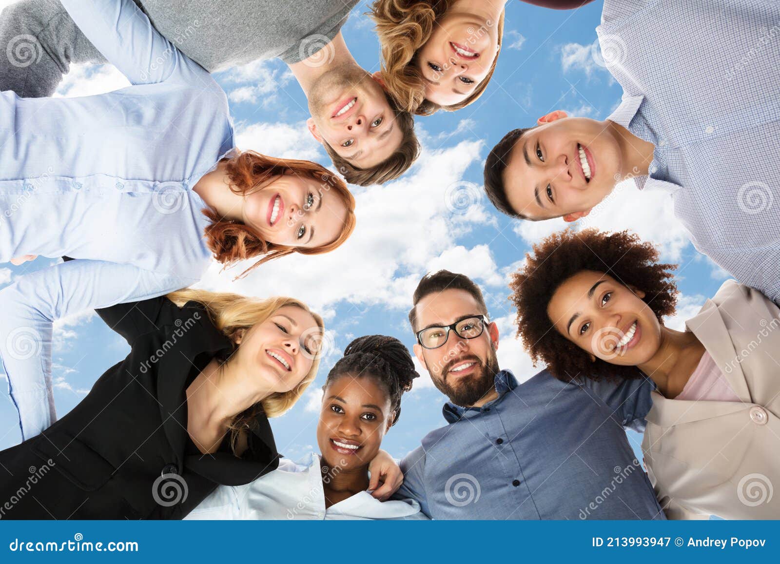 Group of Happy College Students Forming Huddle Stock Image - Image of ...