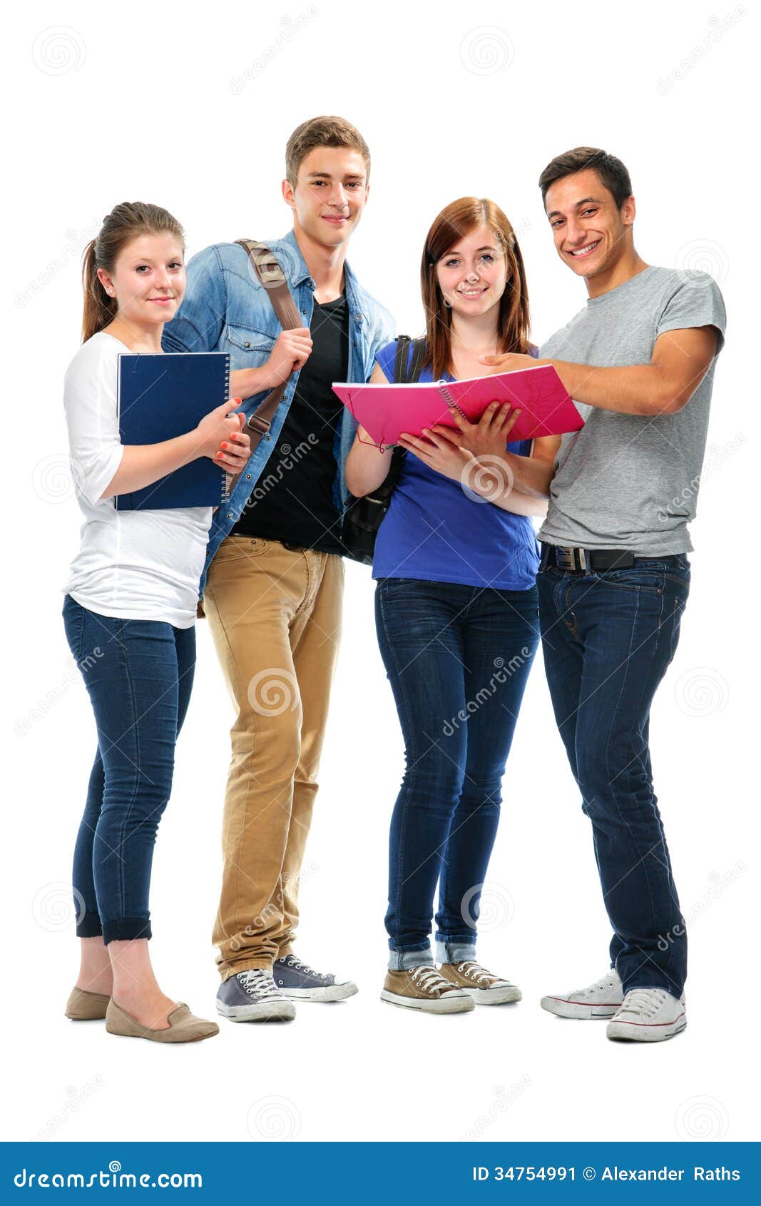 Group of the College Students Stock Image - Image of isolated, class ...