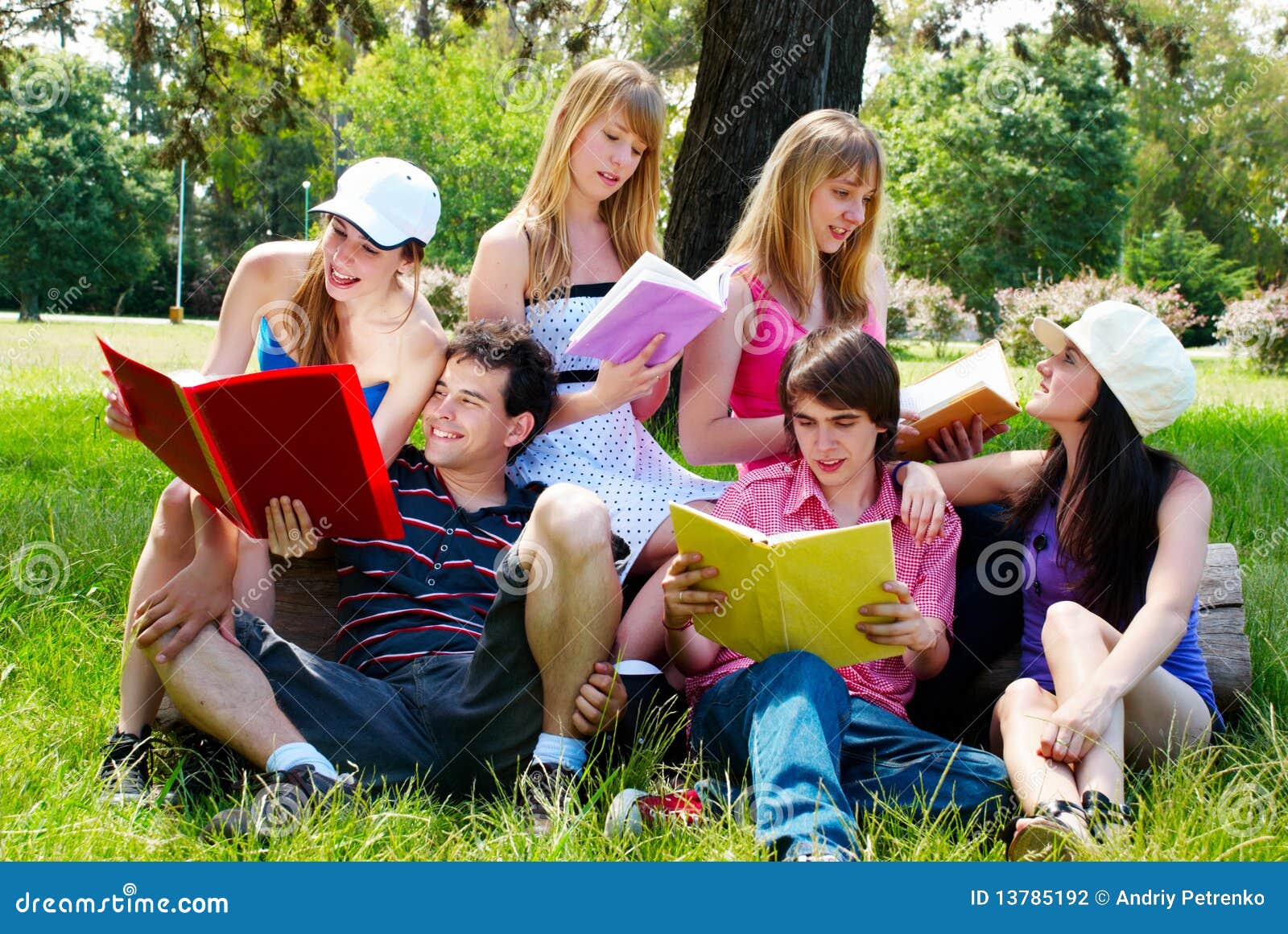 Group of College Students Outdoors Stock Photo - Image of college ...
