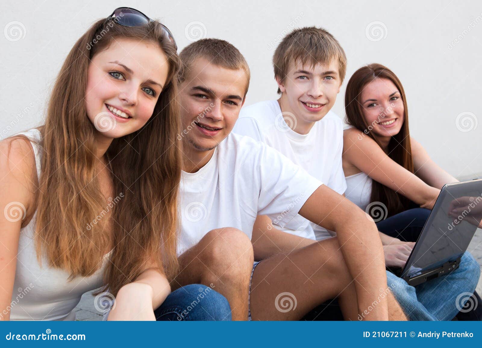 Group of College Students Outdoors Stock Image - Image of hispanic ...