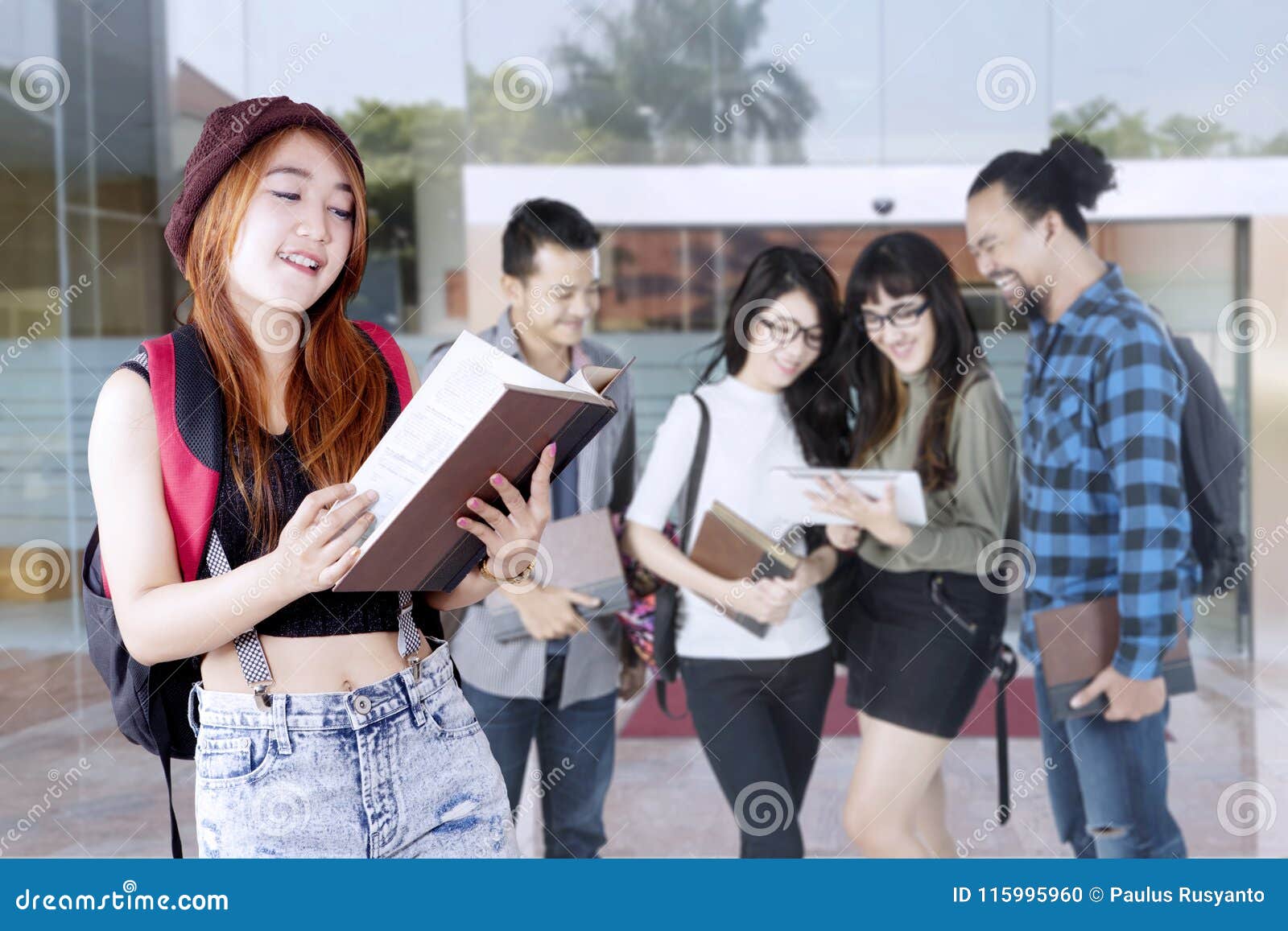 College Students Having a Discussion Outdoors Stock Photo - Image of ...