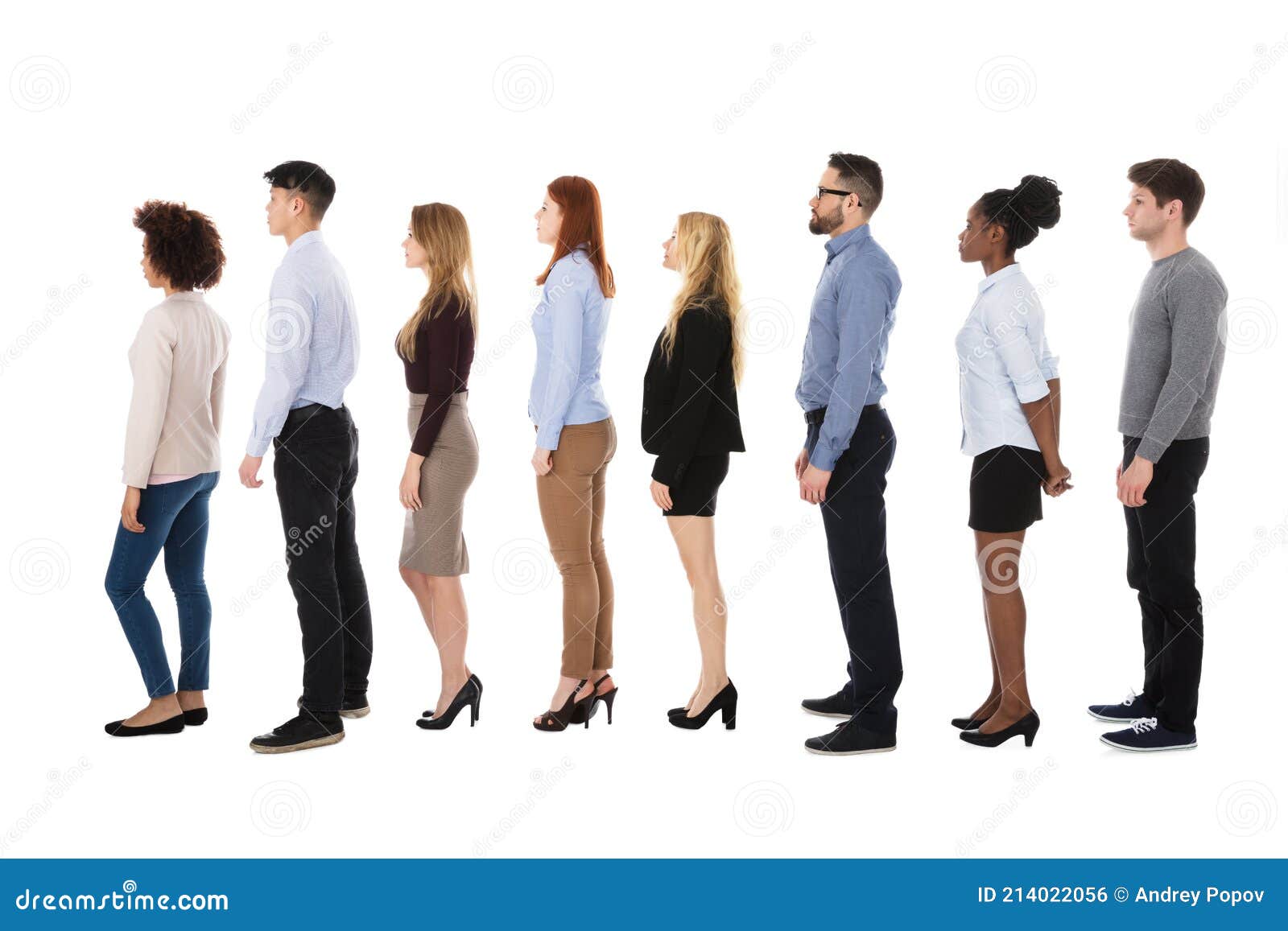 Group of College Students Standing in Row Stock Photo - Image of human ...