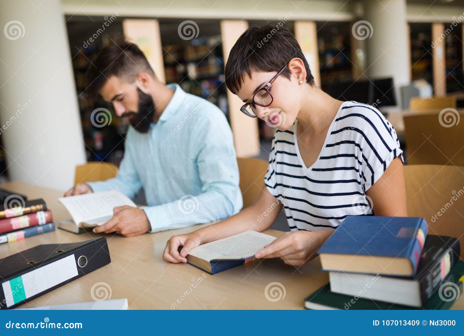 Group of College Students Working Together in the School Stock Image ...